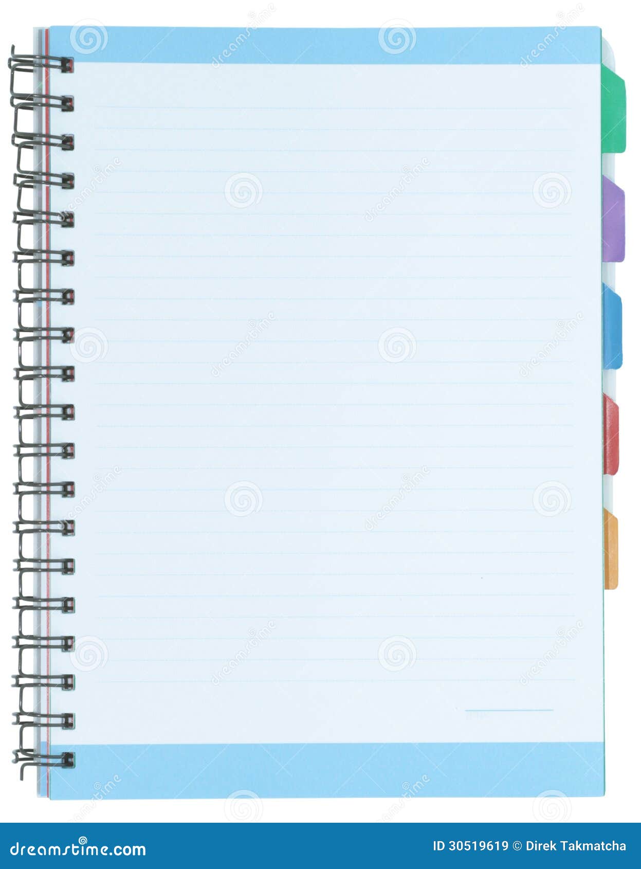 Blocco note a spirale immagine stock. Immagine di taccuino - 30519619