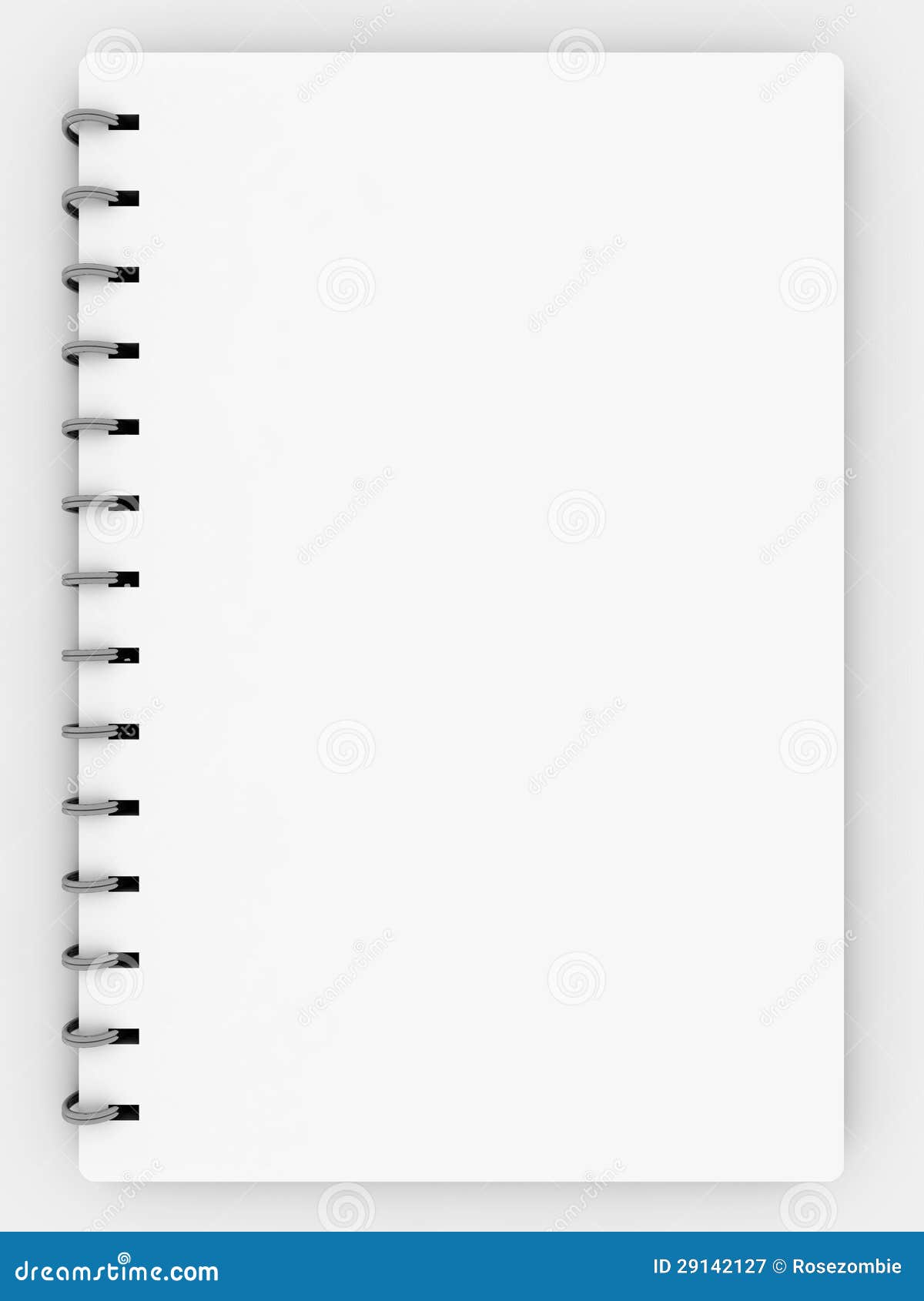 Blocco Note a Spirale Realistico in Bianco Illustrazione di Stock ...