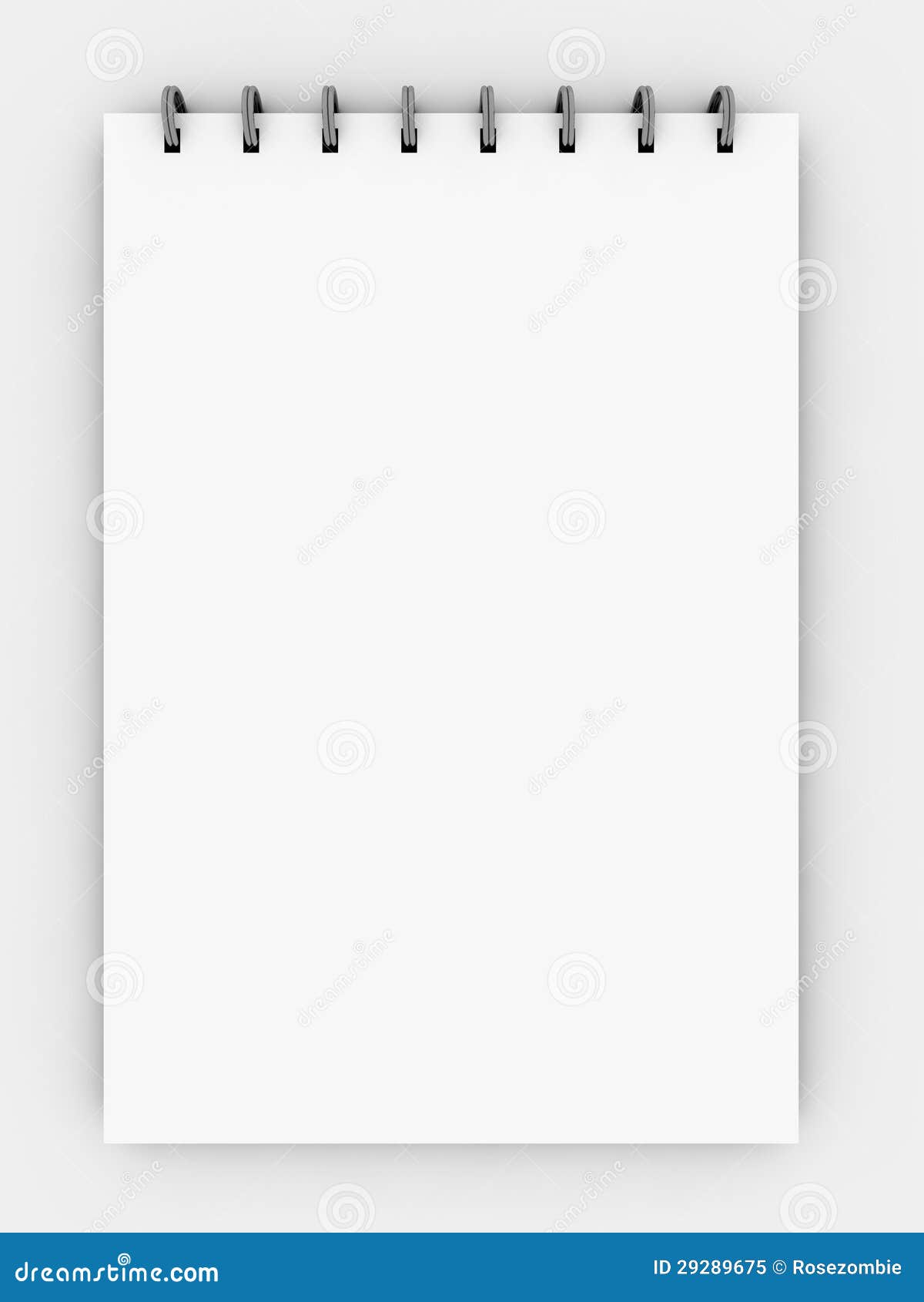 Blocco Note a Spirale Realistico in Bianco Illustrazione di Stock ...