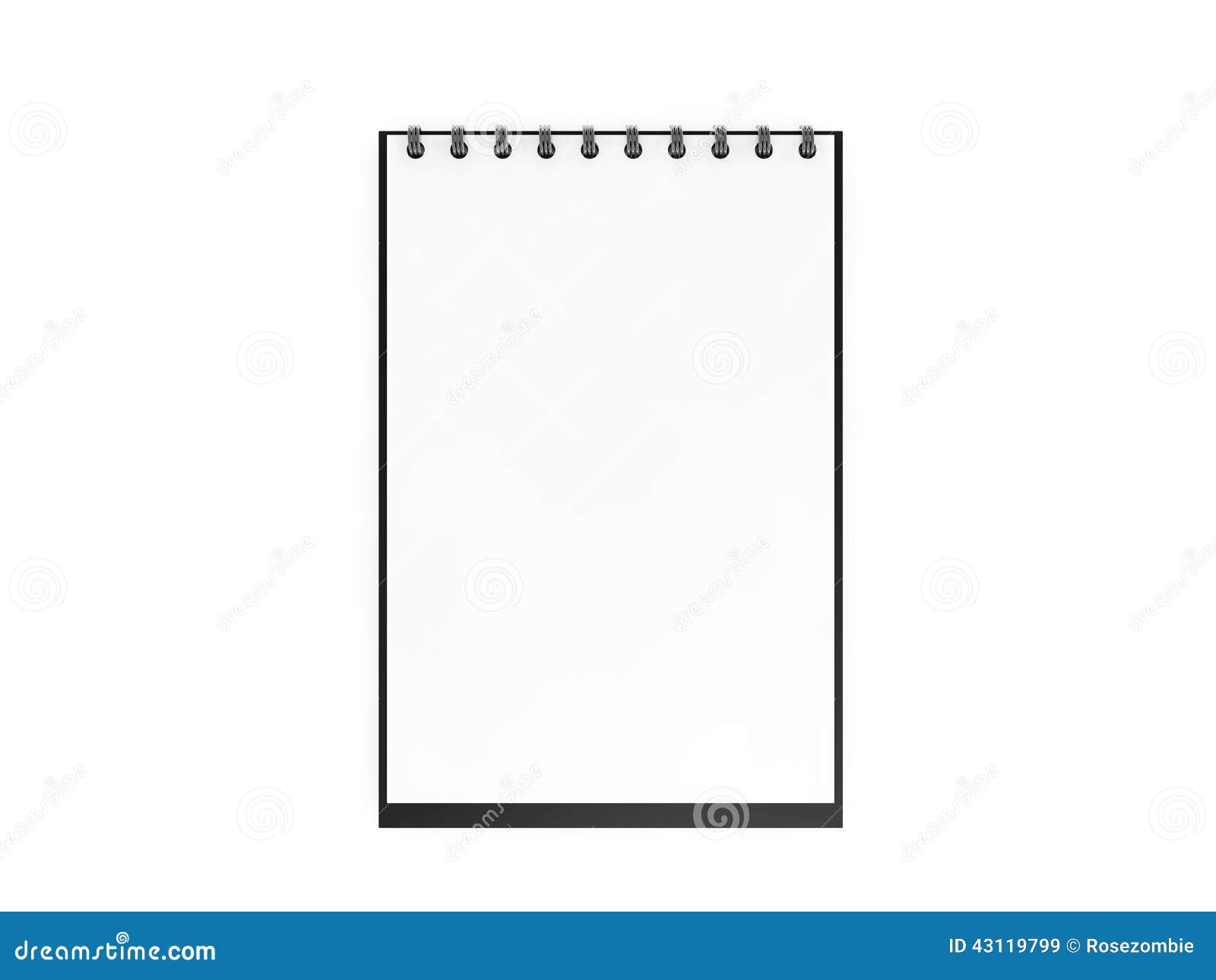 Blocco Note a Spirale Realistico in Bianco Illustrazione di Stock ...