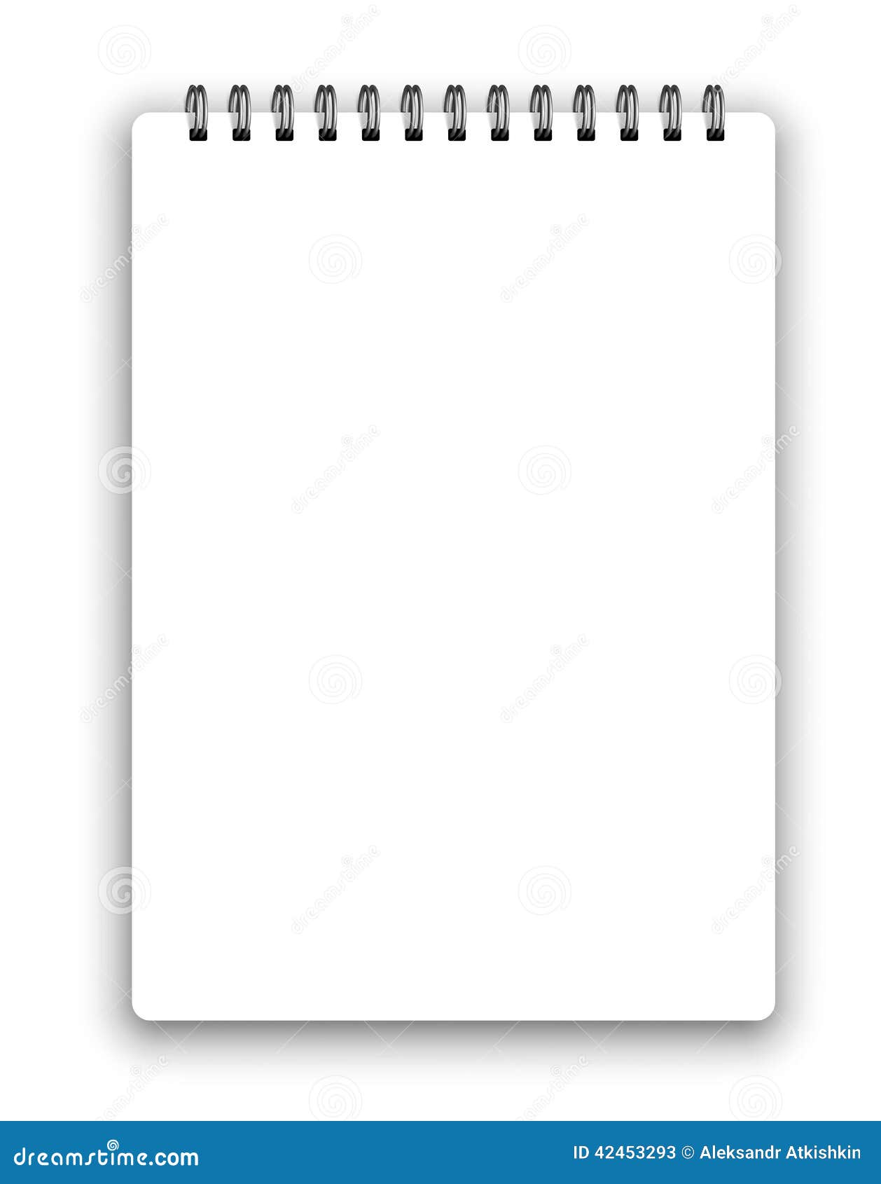 Blocco Note a Spirale Verticale Illustrazione Vettoriale ...