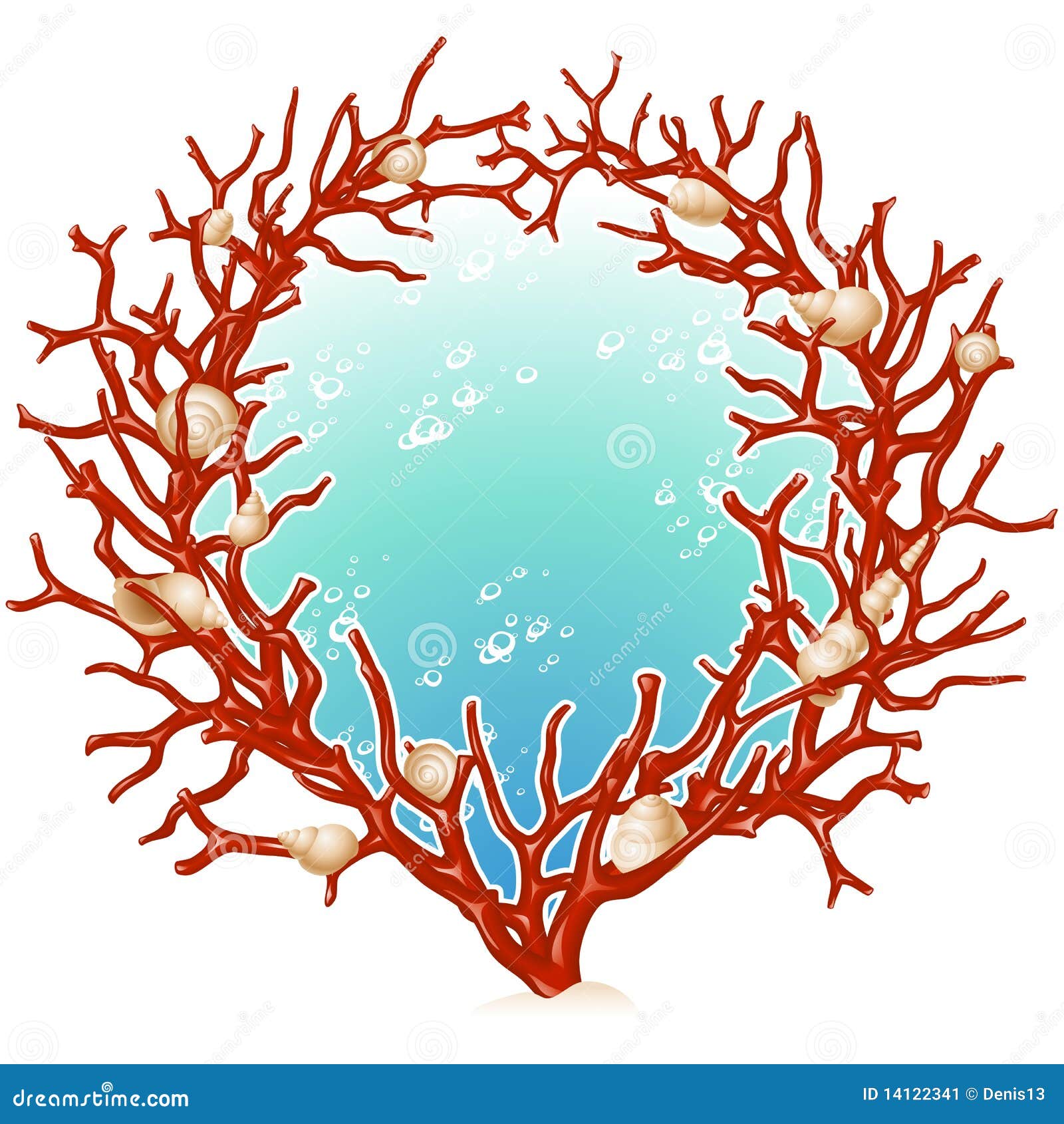 Blocco Per Grafici Del Corallo Rosso Illustrazione Vettoriale ...