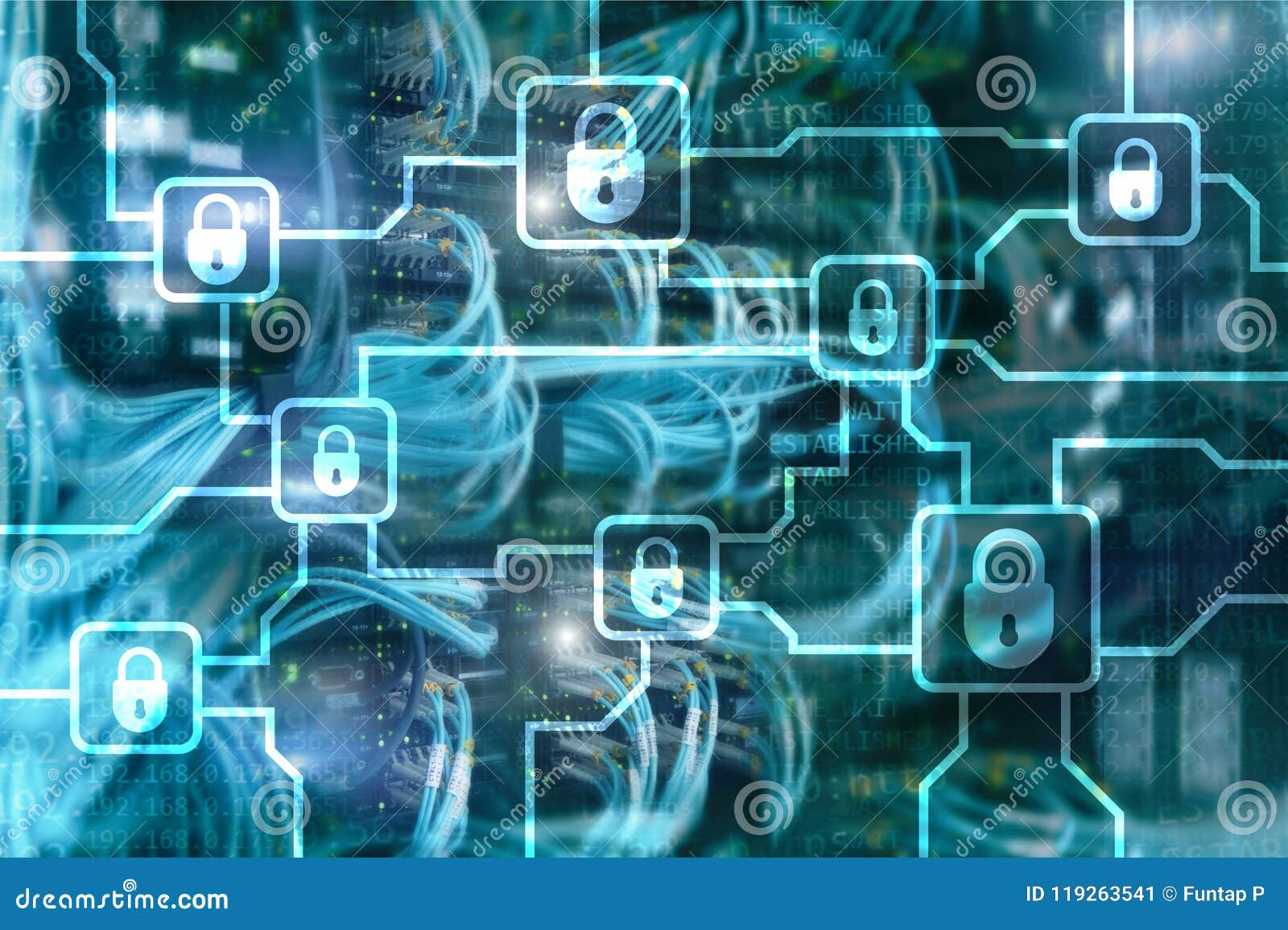 Blochain Information Encryption. Cyber Security, Crypto Currency Stock ...