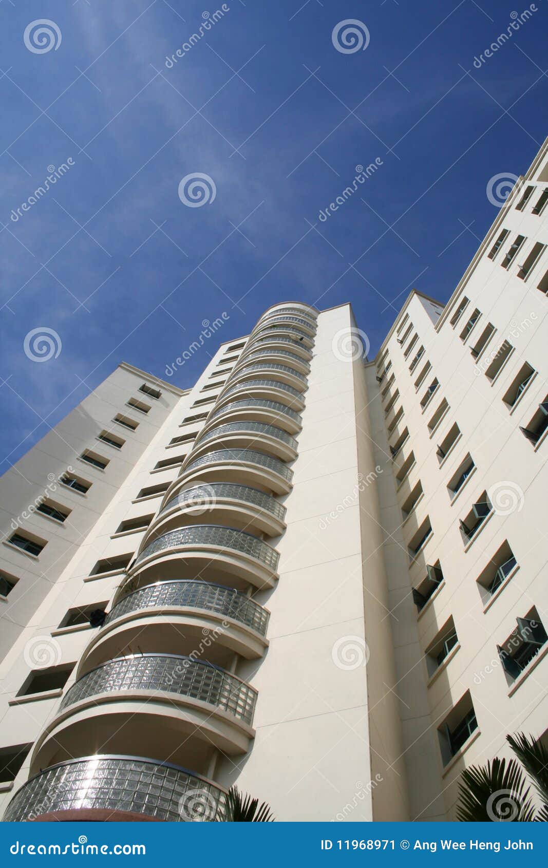 Block of apartments stock image. Image of buildings, clouds - 11968971