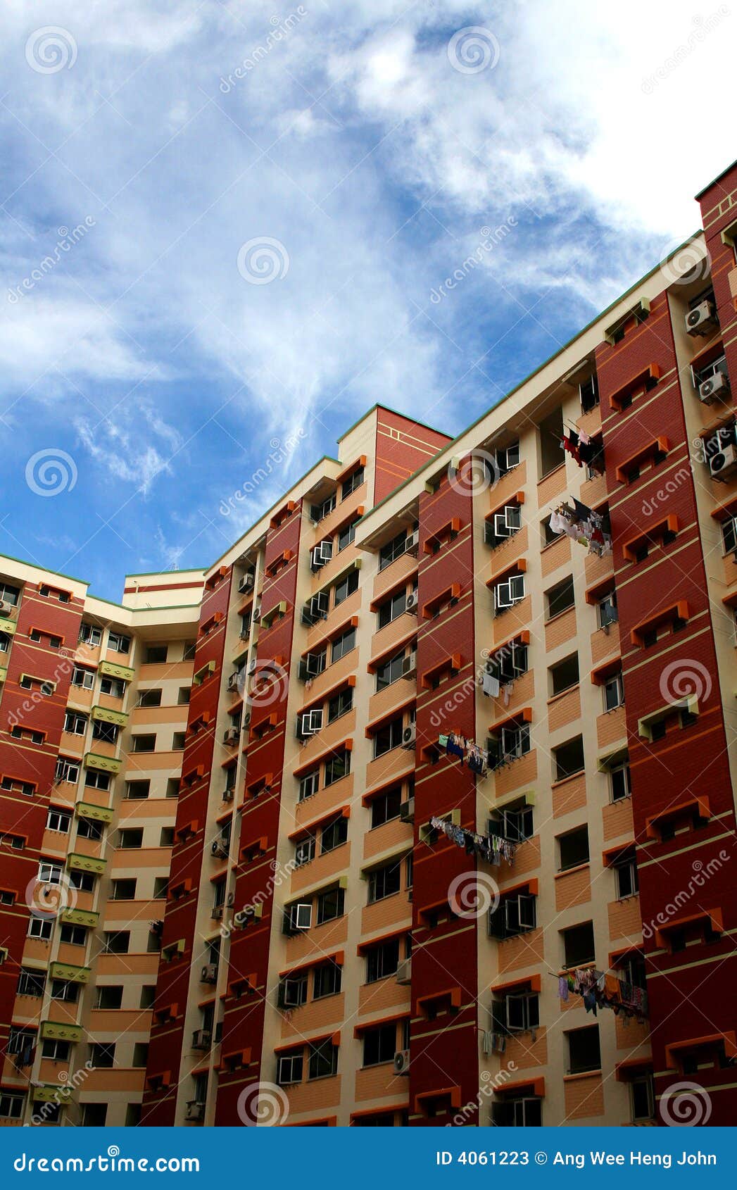 Block of apartments stock image. Image of windows, building - 4061223