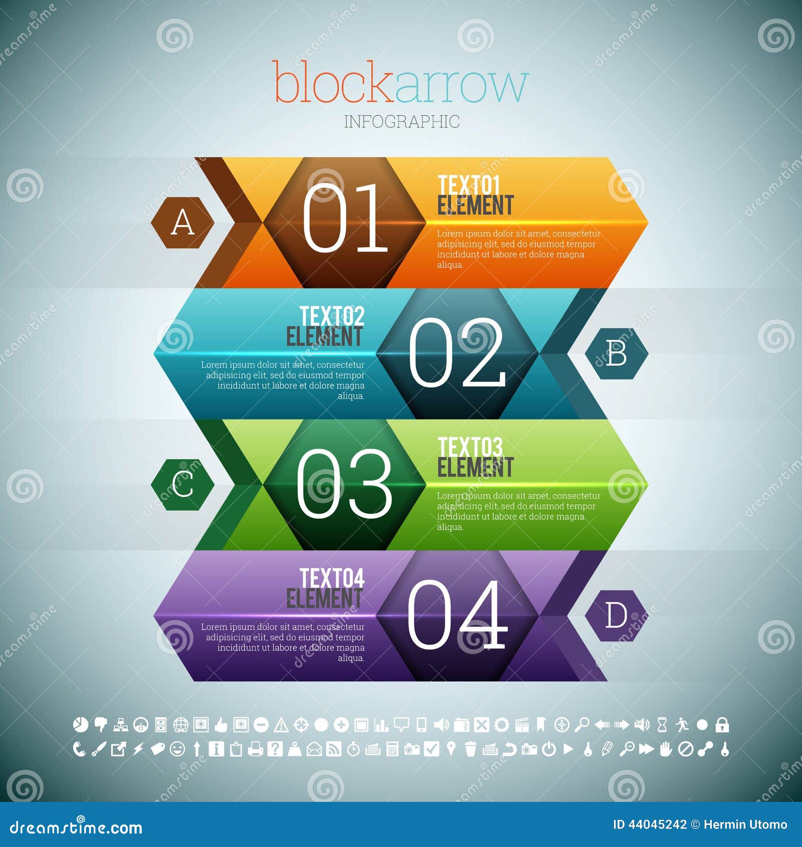 Block Arrow stock vector. Illustration of banner, arrow - 44045242