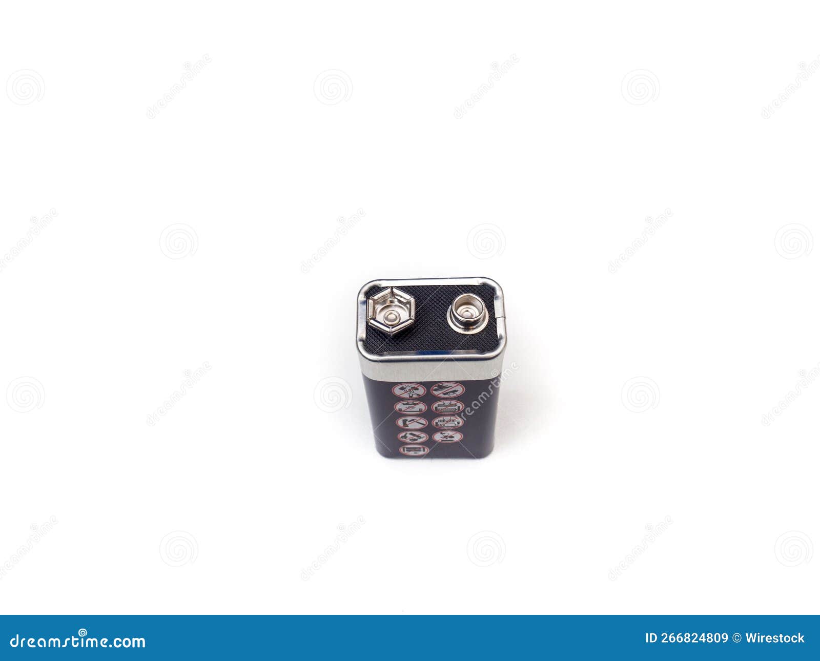 Block battery 9v cell stock image. Image of cell, electricitiy - 266824809