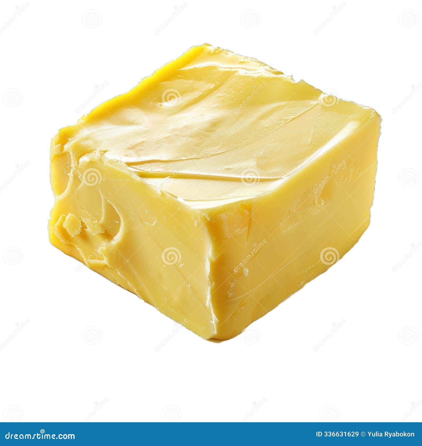 Block of Butter Sitting on White Background Stock Illustration ...