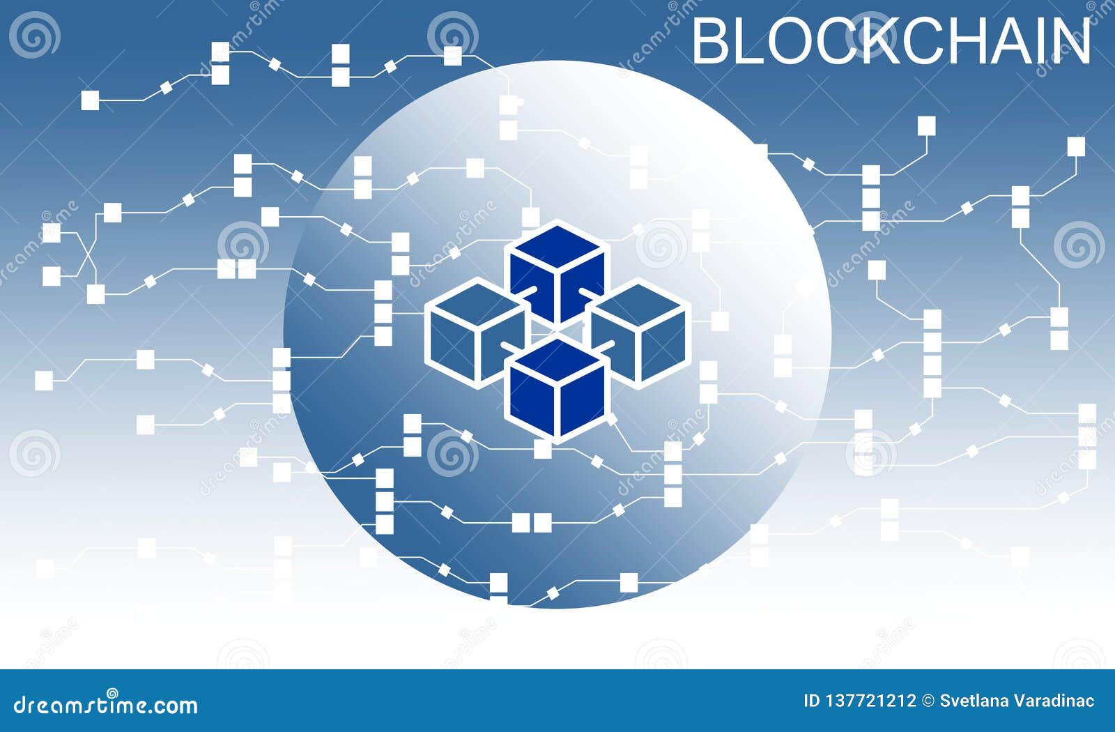 Block Chain Concept. Abstract Network Connection. Stock Vector ...