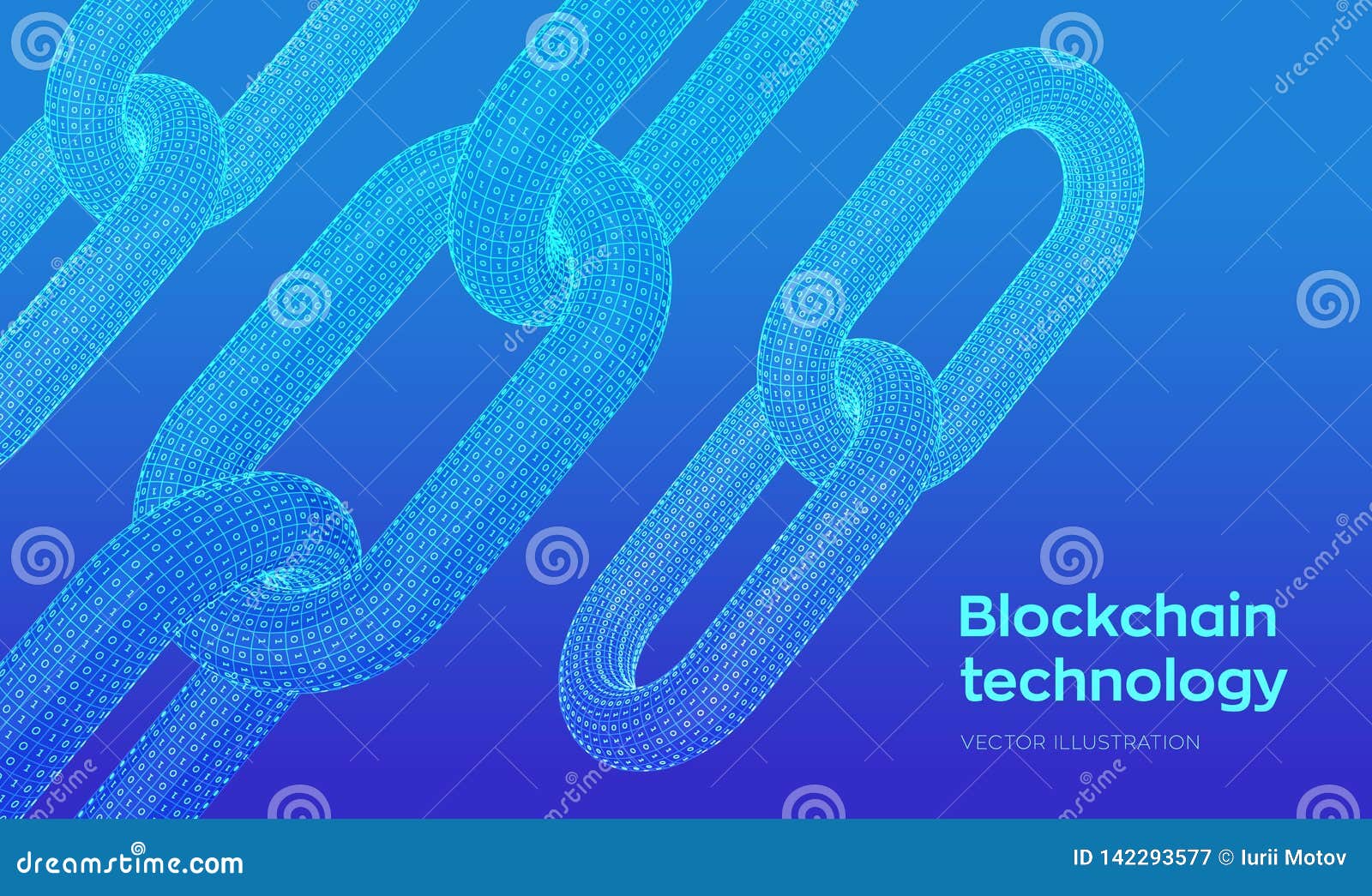 Block Chain. Crypto Currency. Hyperlink Chain. Blockchain Concept. 3D ...