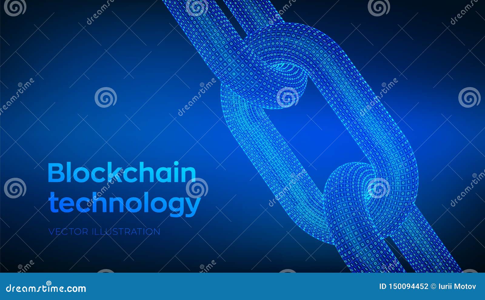 Block Chain. Crypto Currency. Hyperlink Chain. Blockchain Concept. 3D ...