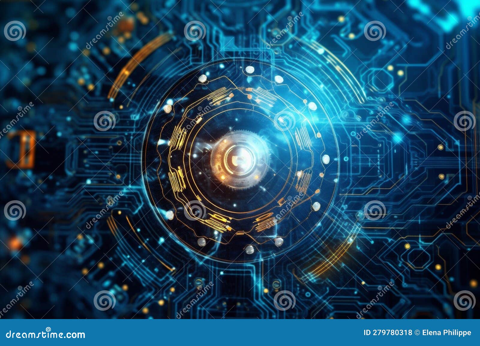 Block Chain or Cube Technology with Blue Background, Financial Basic ...