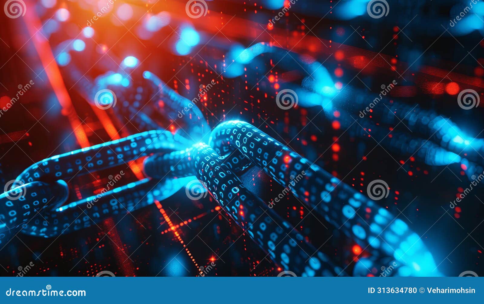 Block Chain and Cyber Security Concept. Futuristic Technology Stock ...