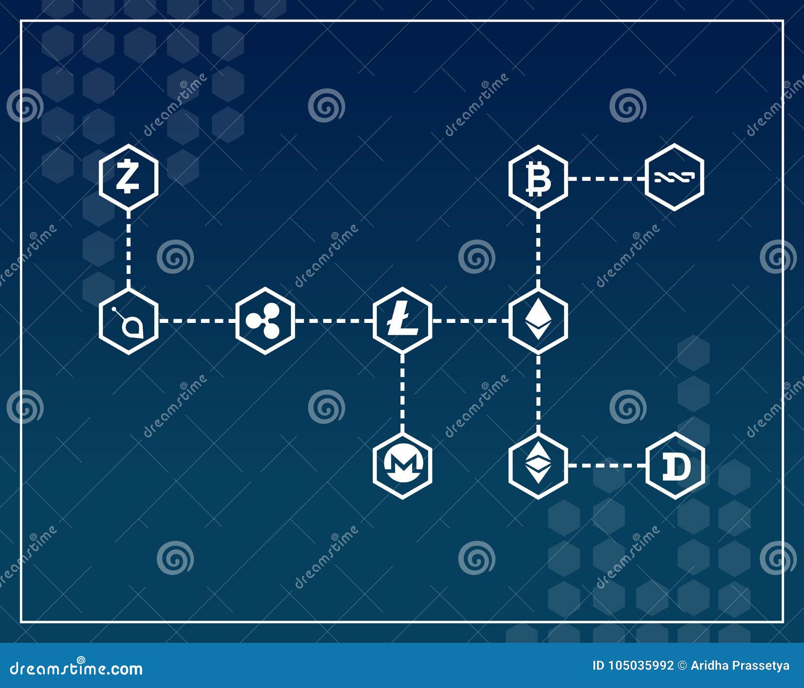 Block Chain Design Style Collection Stock Vector - Illustration of dark ...
