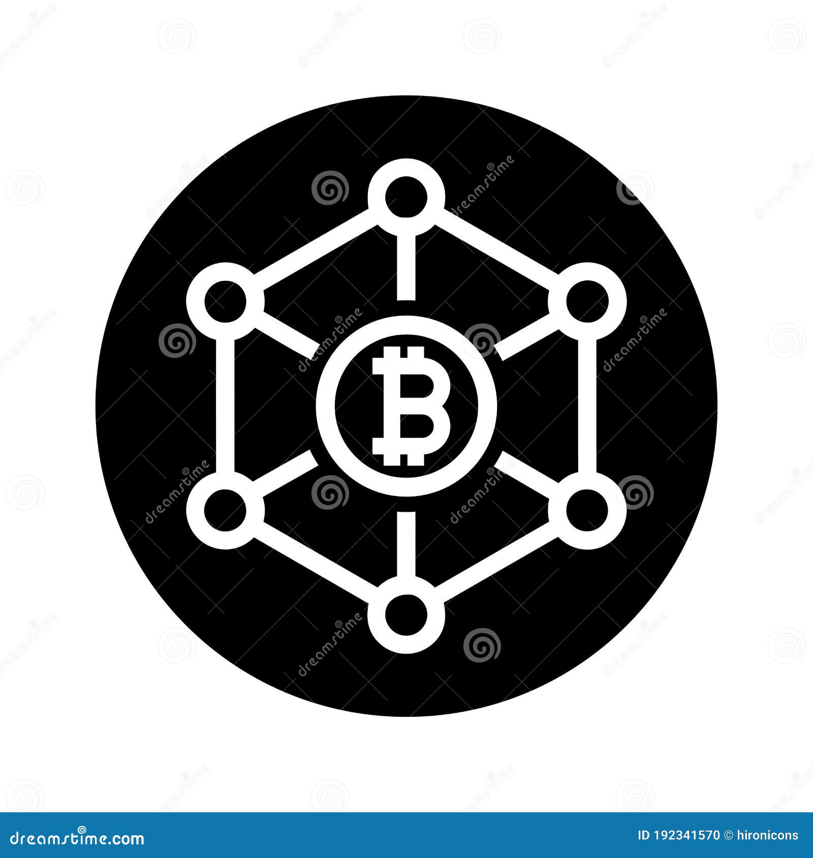 Block Chain Icon / Black Color Stock Vector - Illustration of security ...