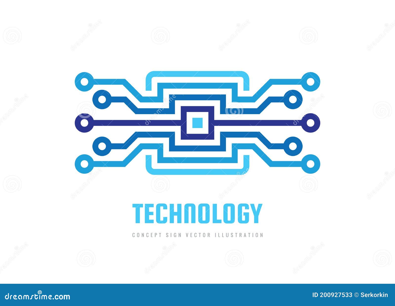 Block Chain Logo Template Design. Electronic Technology Sign. Digital ...