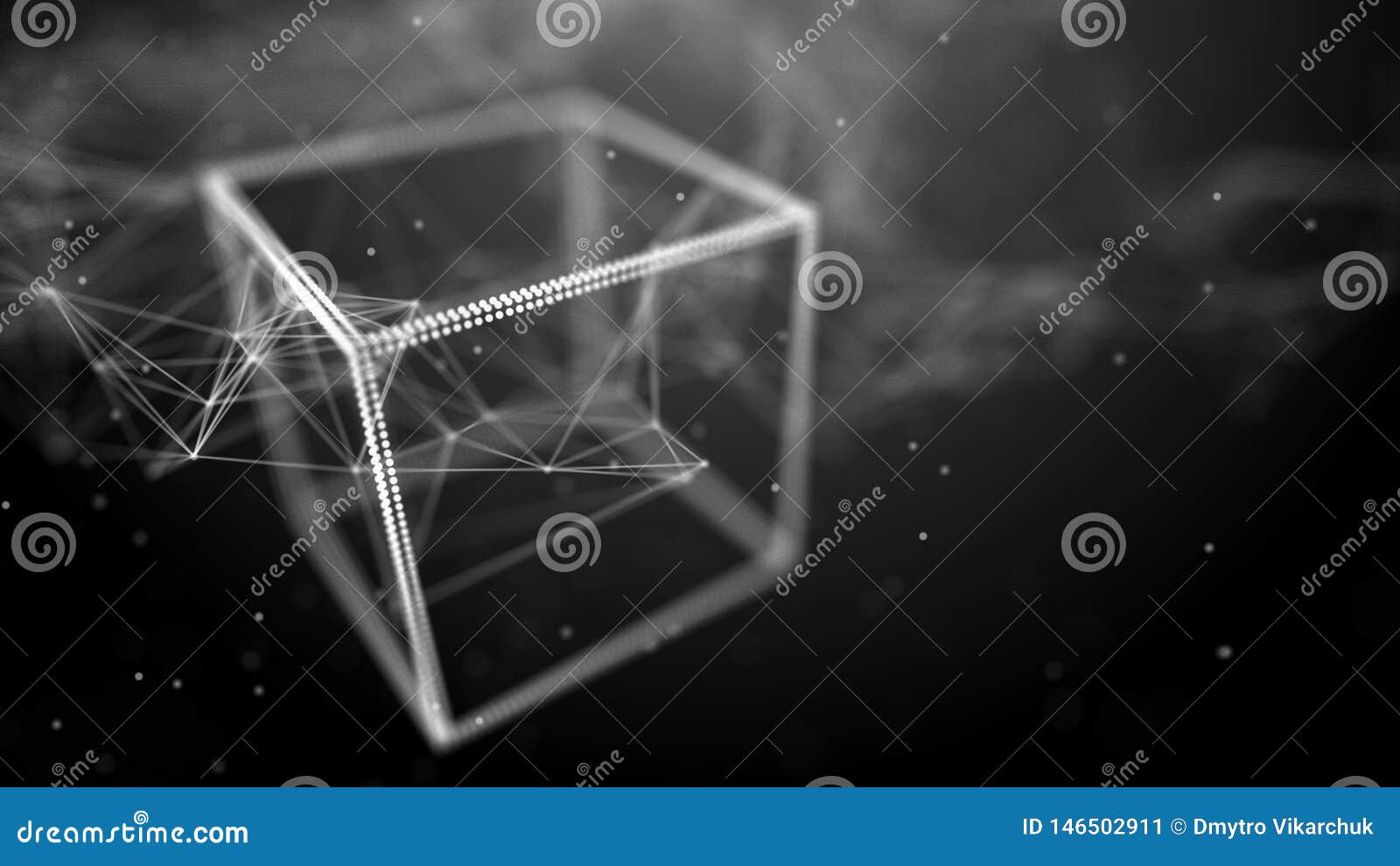 Block Chain Network Concept. Big Data. Background Made of Line, Circles ...