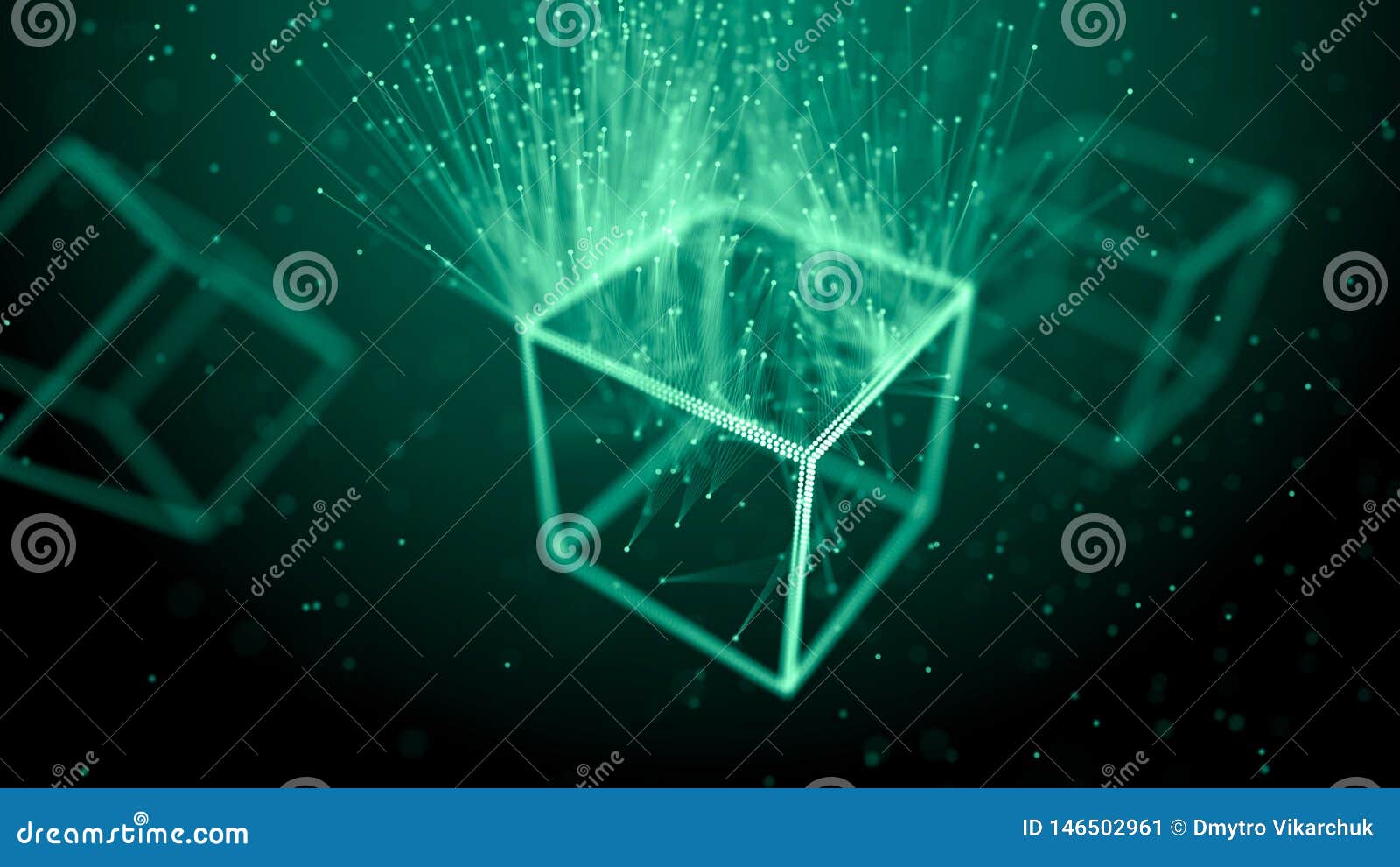 Block Chain Network Concept. Big Data. Background Made of Line, Circles ...