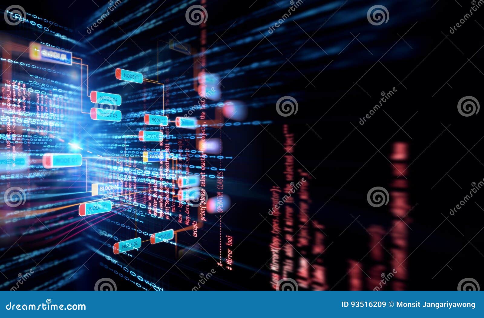 Block Chain Concept. Big Data. Data Sorting. From Chaos To System ...