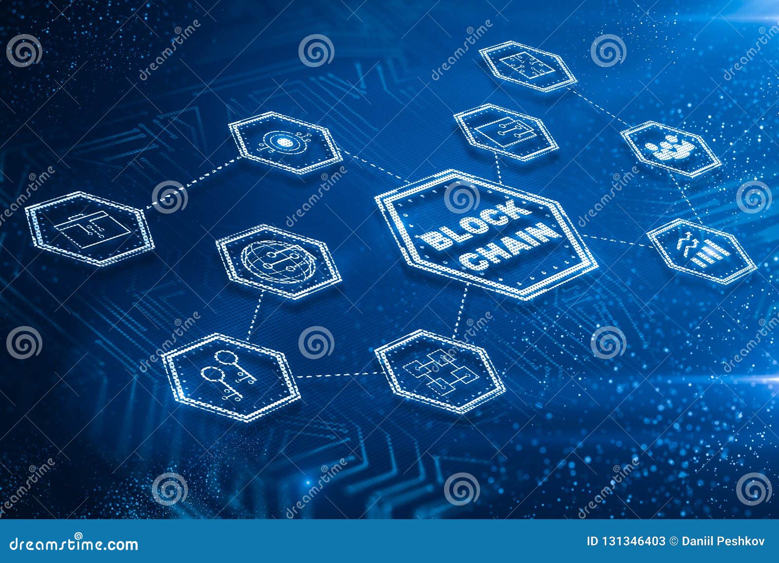 Block Chain and Technology Concept Stock Image - Image of blockchain ...