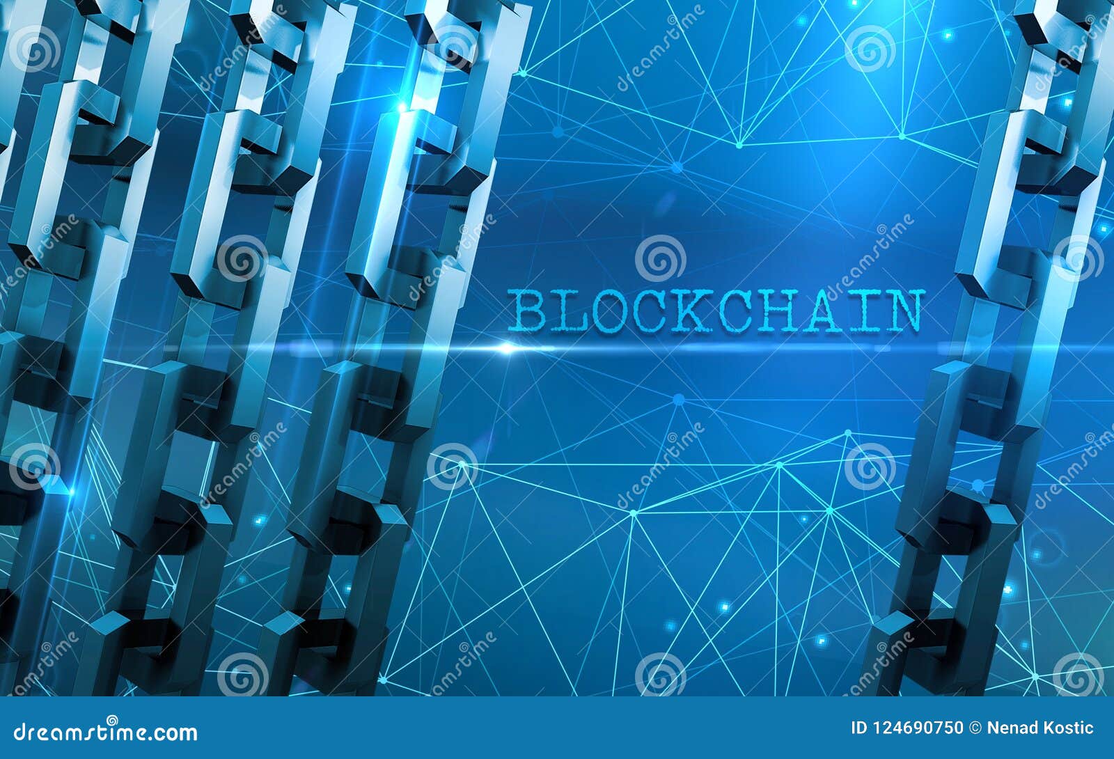 Block Chain Technology Concept for Web, Print, Banners, Design. Stock ...