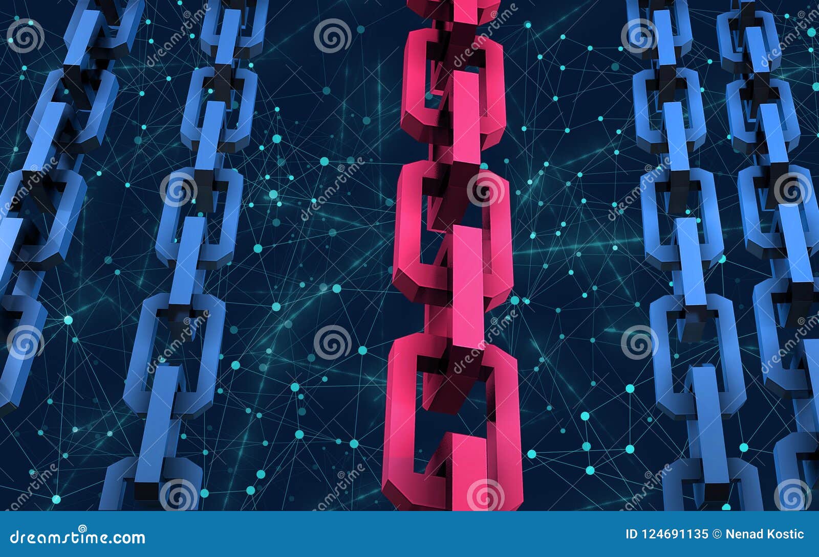 Block Chain Technology Concept for Web, Print, Banners, Design. Stock ...