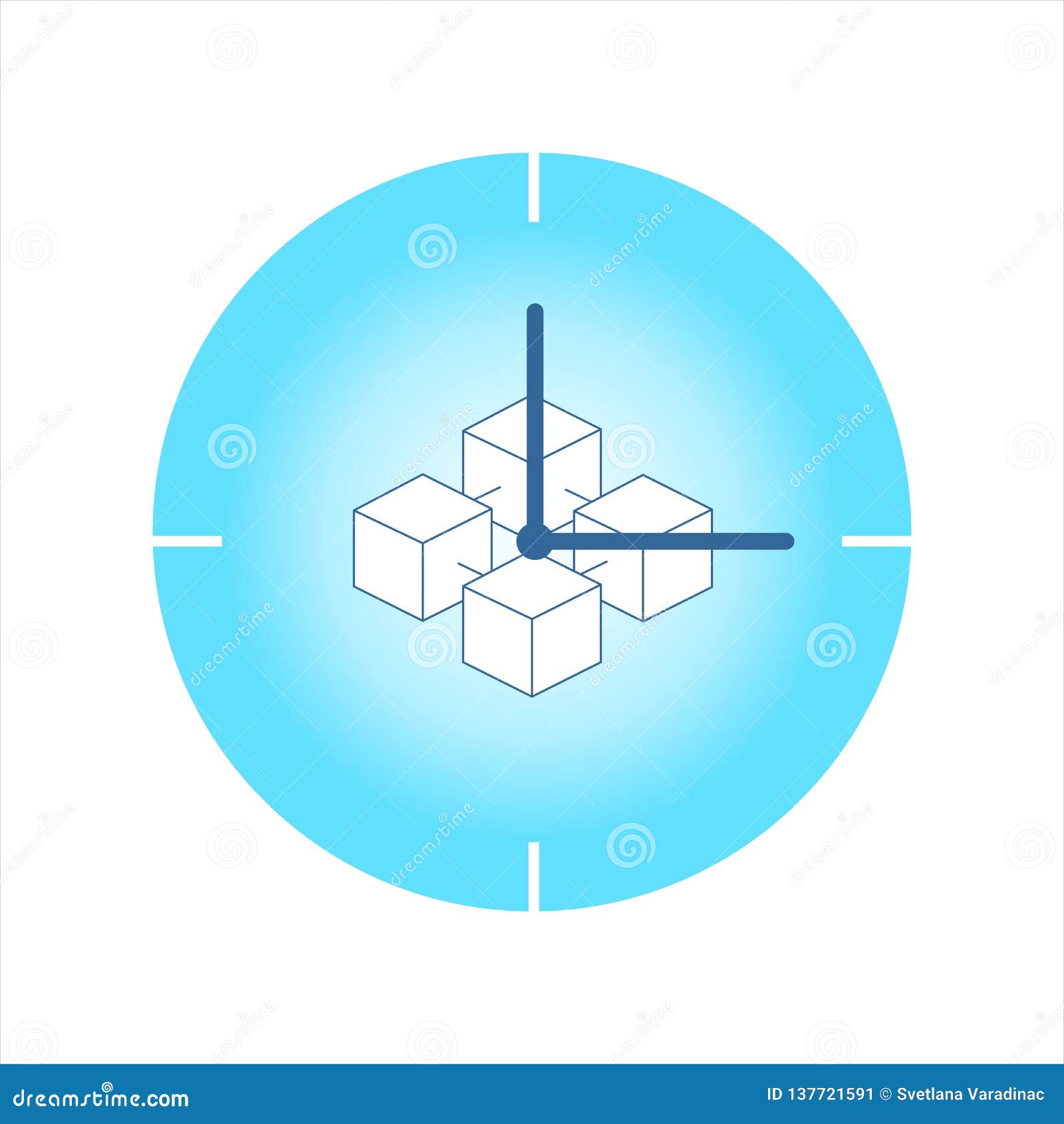 Block Chain Time Icon. Vector Design Element. Stock Vector ...