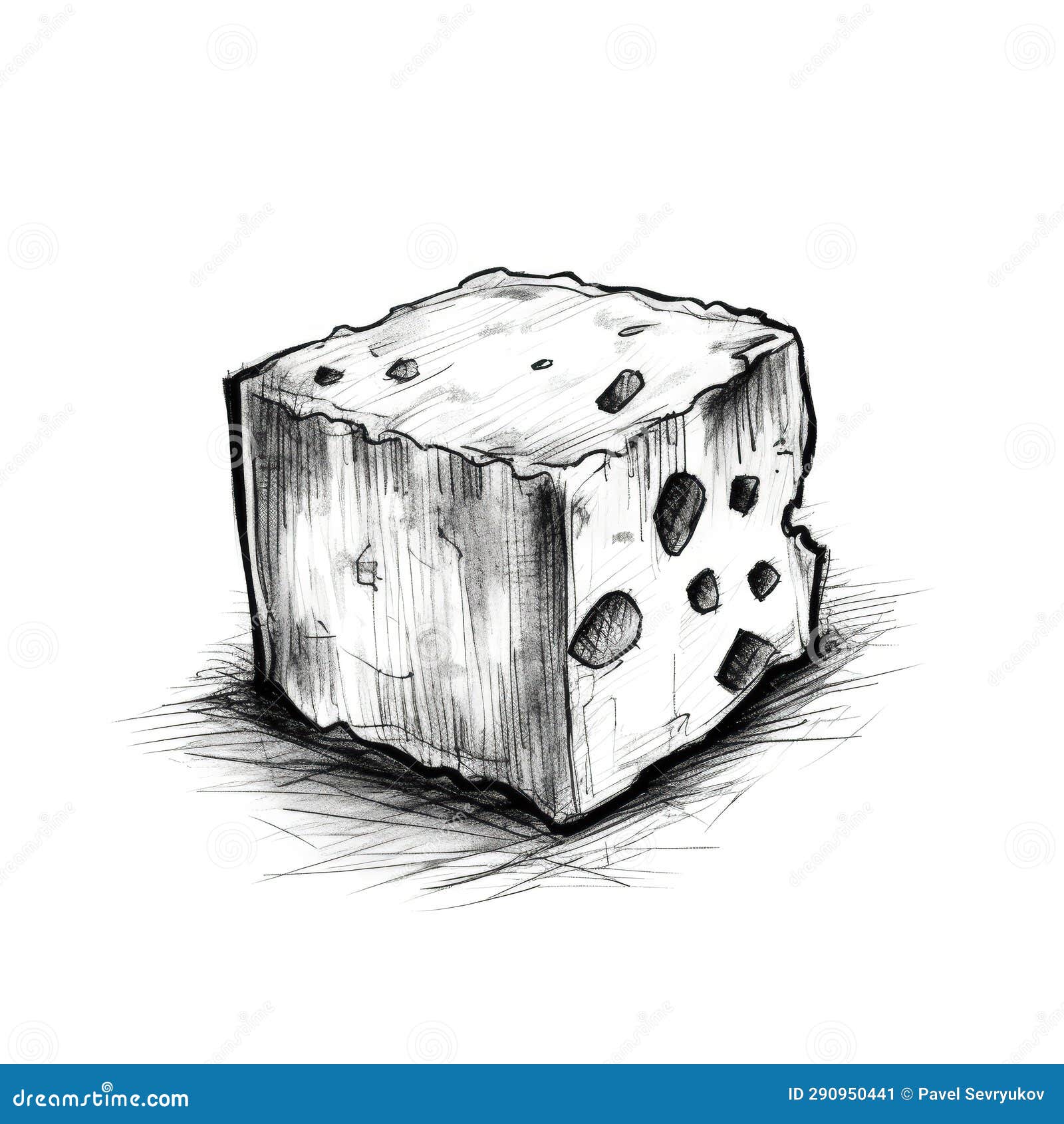 Block Cheddar Cheese Ai Generated Stock Illustration - Illustration of ...