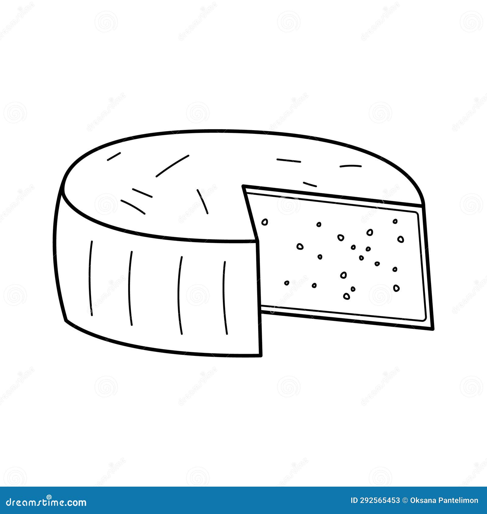 Block of Cheese Simple Linear Illustration Stock Illustration ...