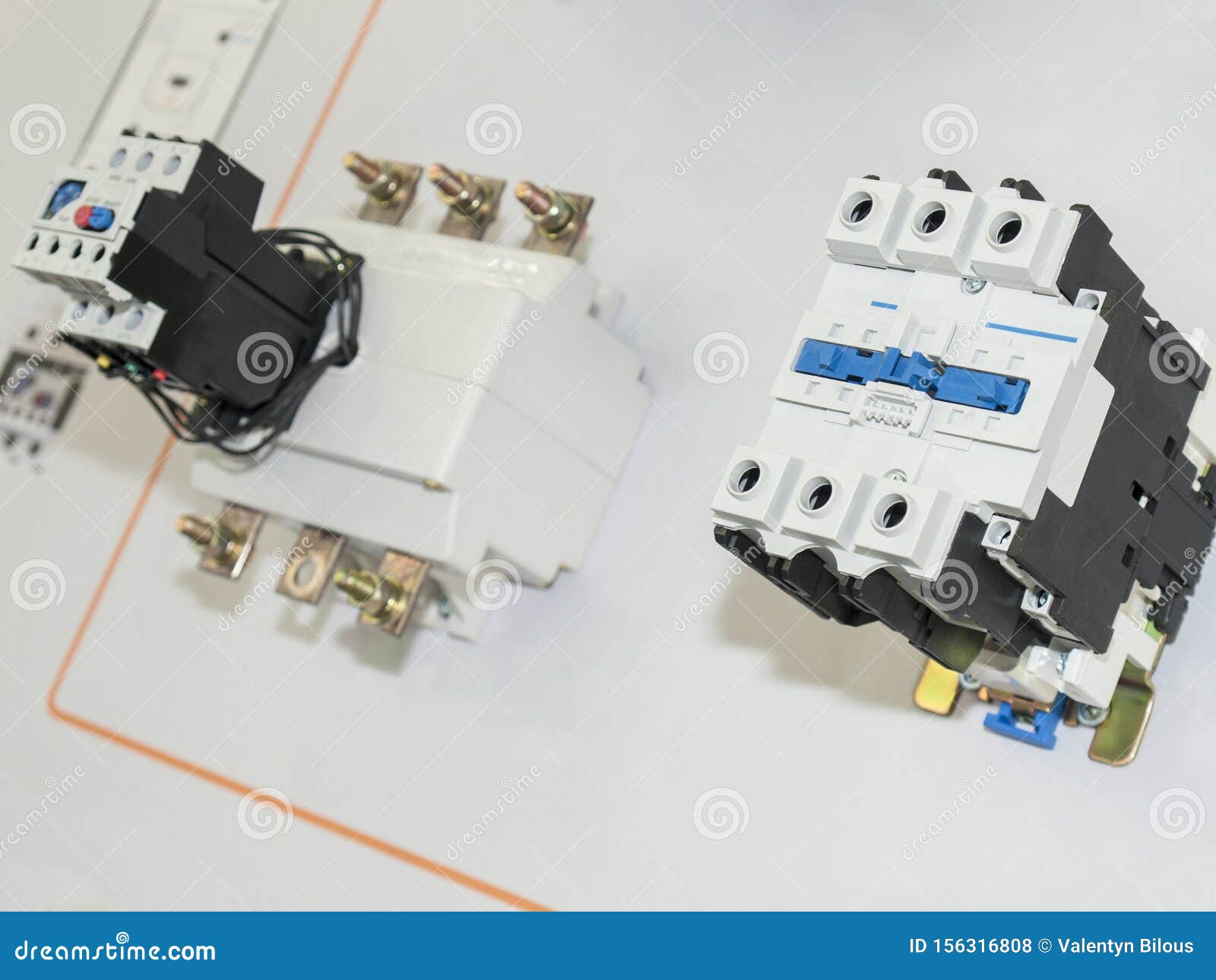 Block Clamp For Connecting Electrical Lines On White Background. Clamp ...