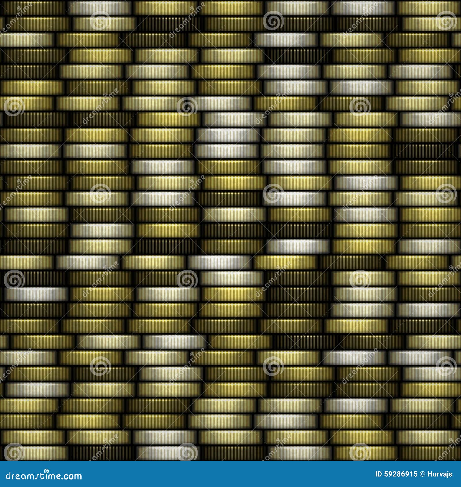 Block of Coins Seamless Generated Texture Background Stock Illustration ...