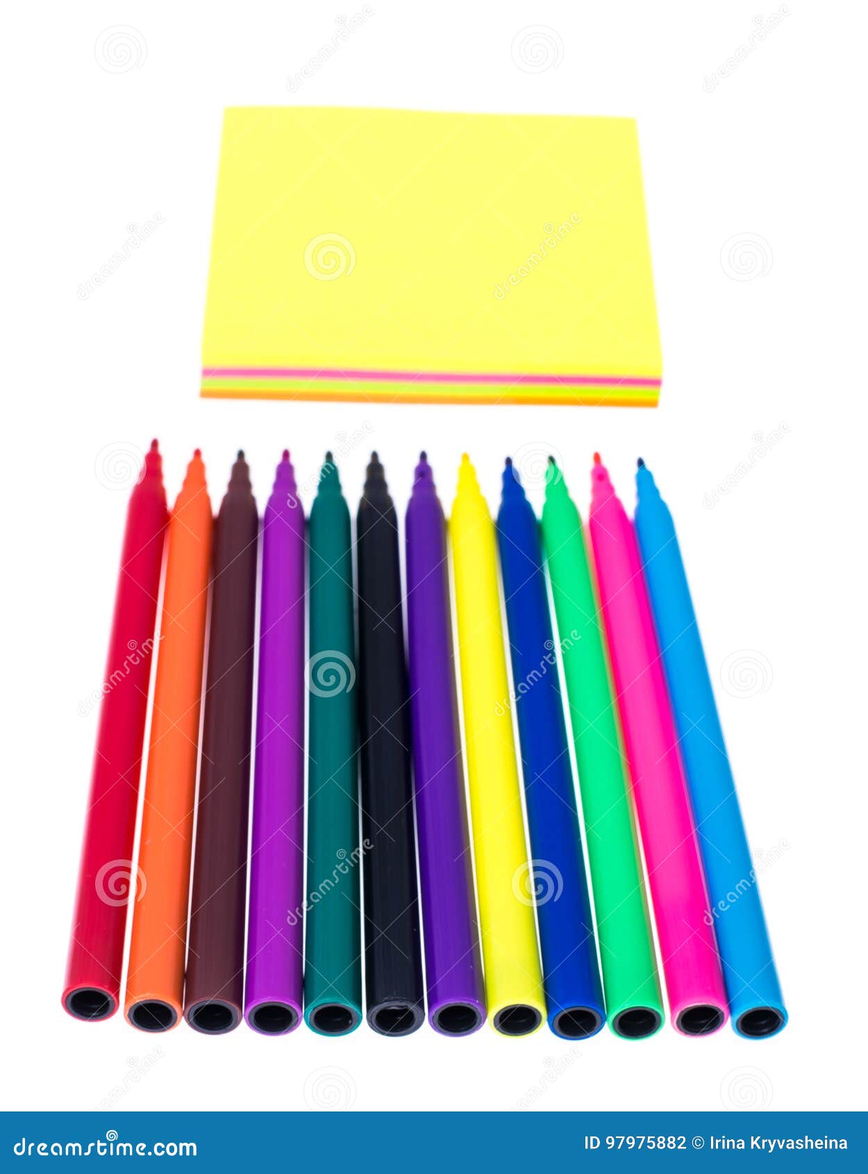 Block Of Colored A4 Sheets On A White Background, Green Color ...