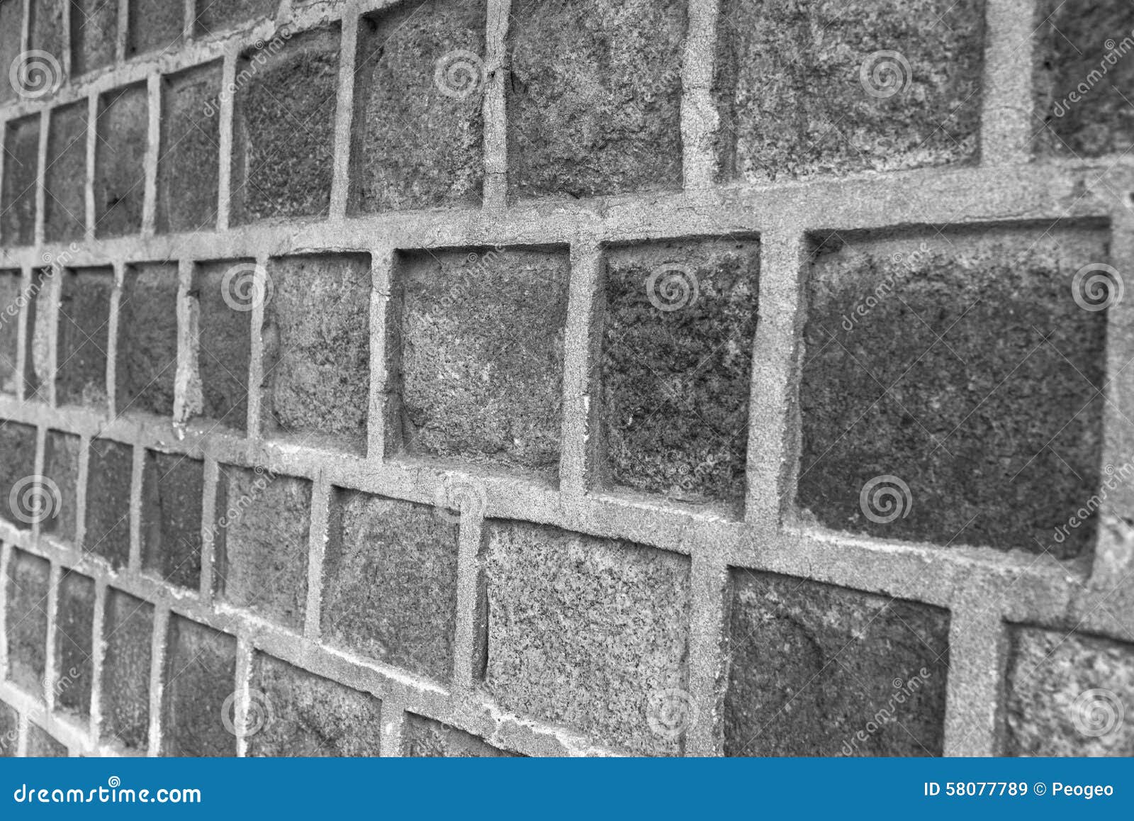Block Concrete Wall Closeup in View Side Background Stock Image - Image ...