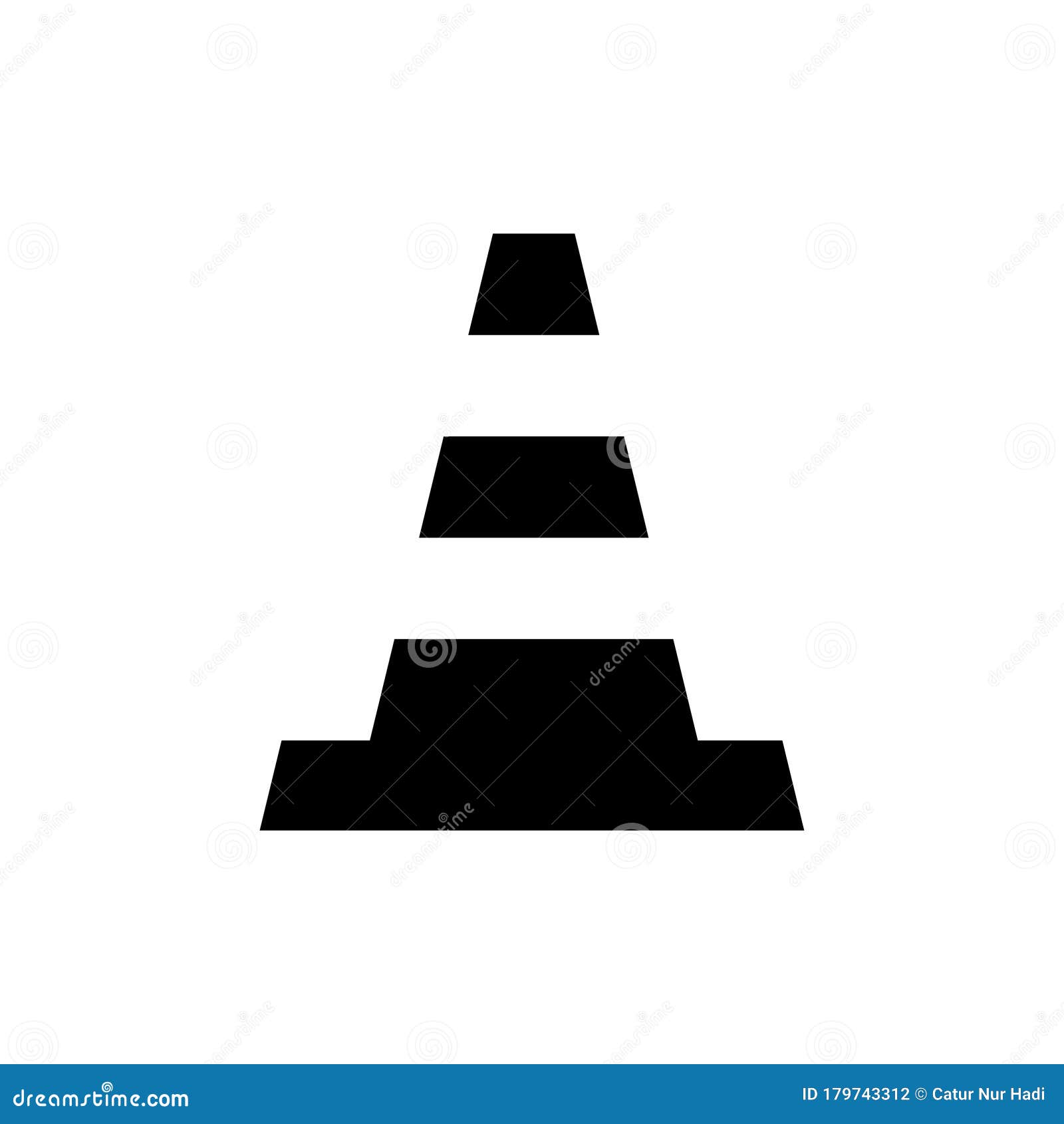 Block Cone Icon Vector Illustration Template Design Trendy Stock Vector ...