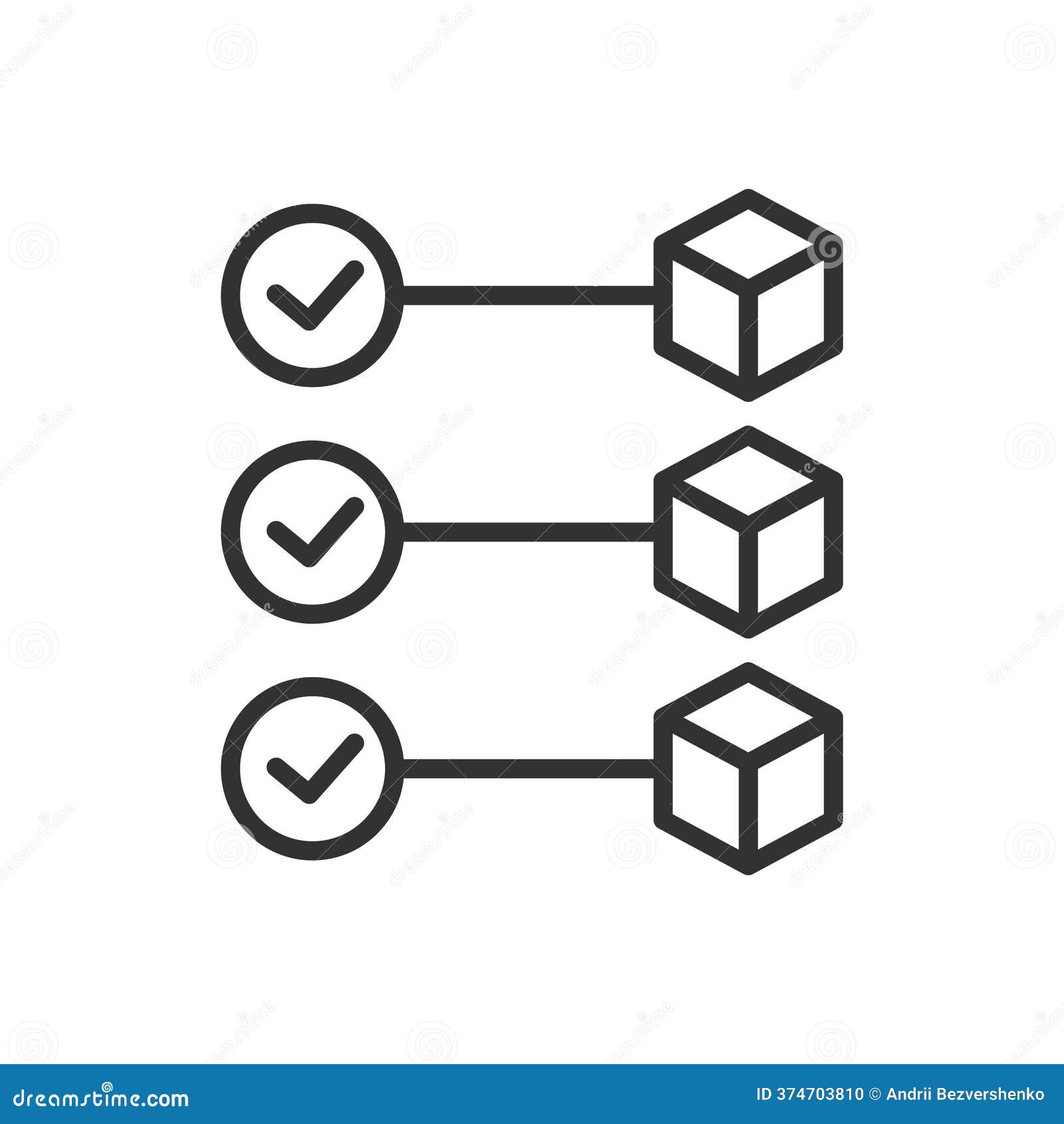 Block Validation In The Blockchain And Digital Ledger Cartoon Vector | CartoonDealer.com #256693123