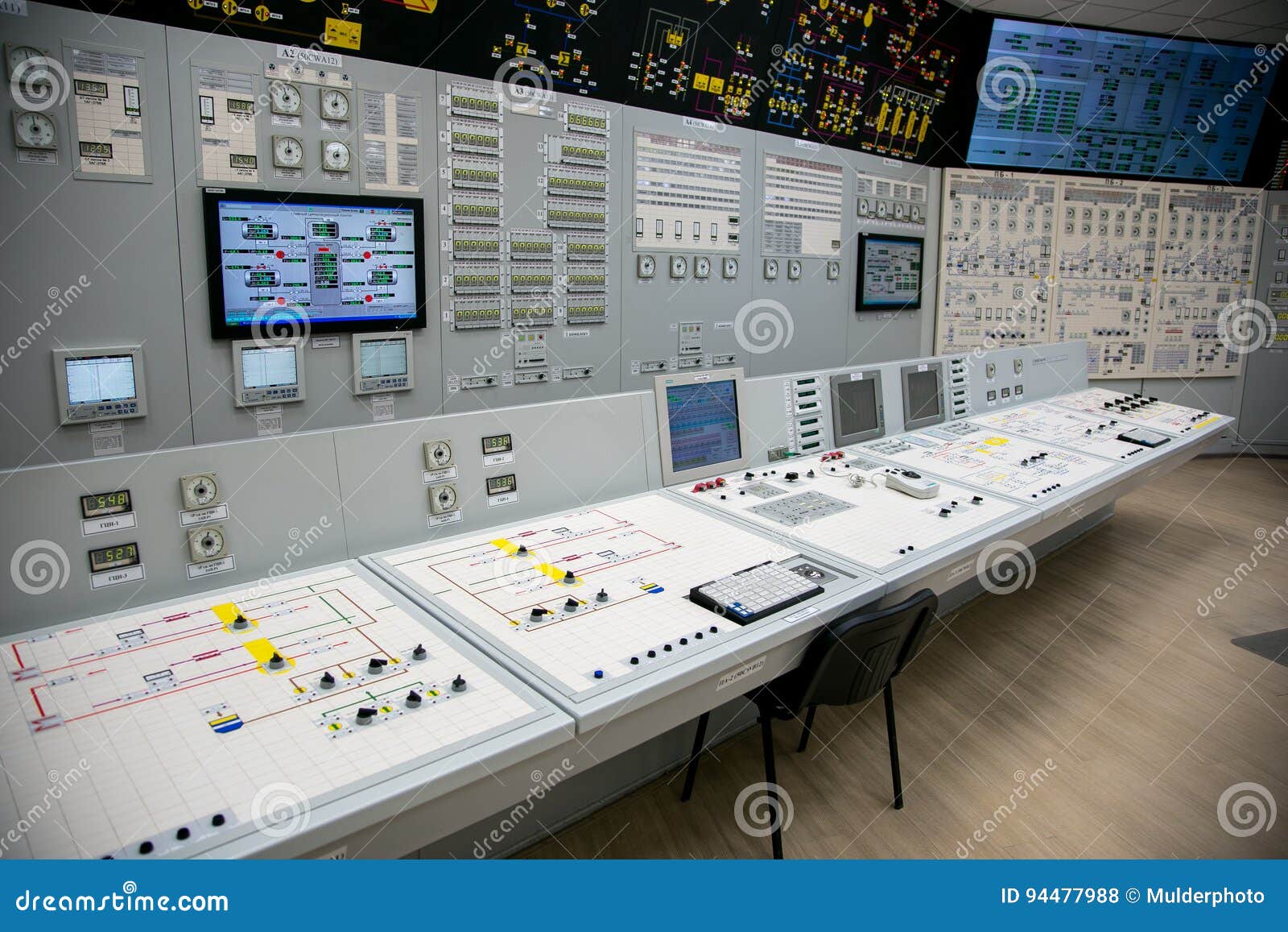 Block Control Panel of Nuclear Power Plant Stock Photo - Image of ...