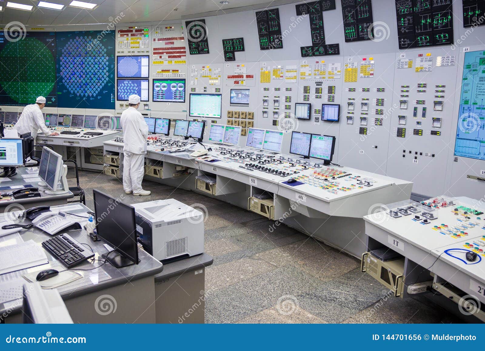 Block Control Panel of Nuclear Power Plant. Stock Photo - Image of ...