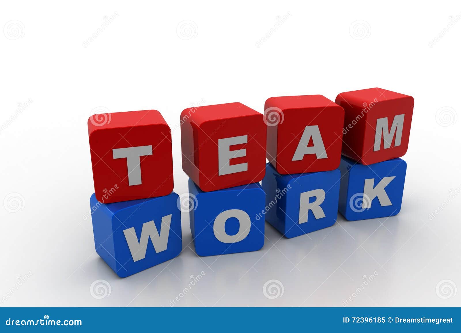 Block Create Team Work Concept Stock Illustration - Illustration of ...