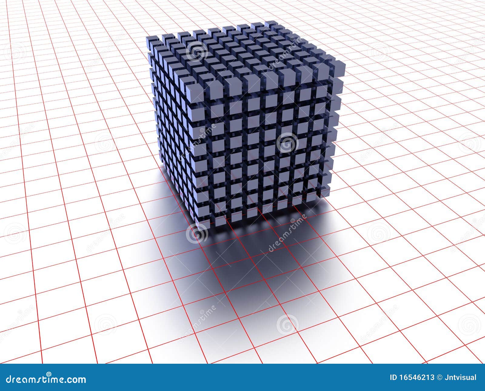 Block of Cubes Forming Square Stock Illustration - Illustration of ...