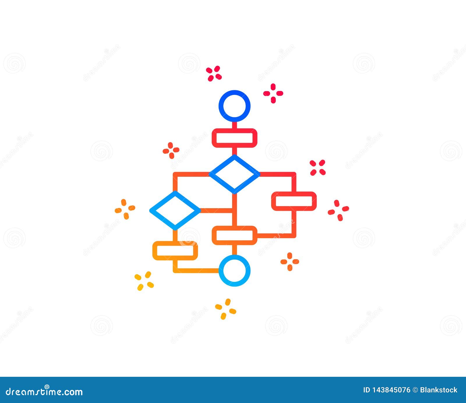 Algorithm Symbol. Blue Sign On White Background Cartoon Vector | CartoonDealer.com #291316385