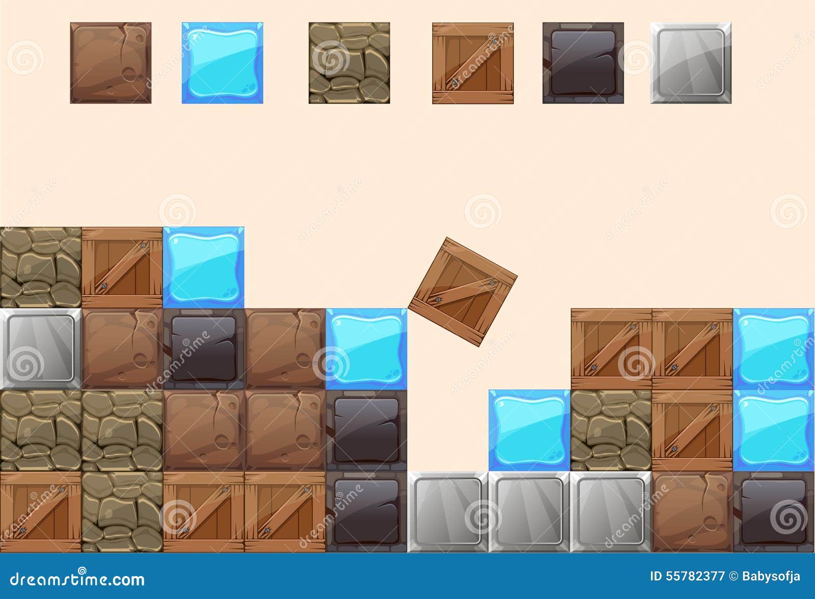 Block element stock vector. Illustration of metal, block - 55782377