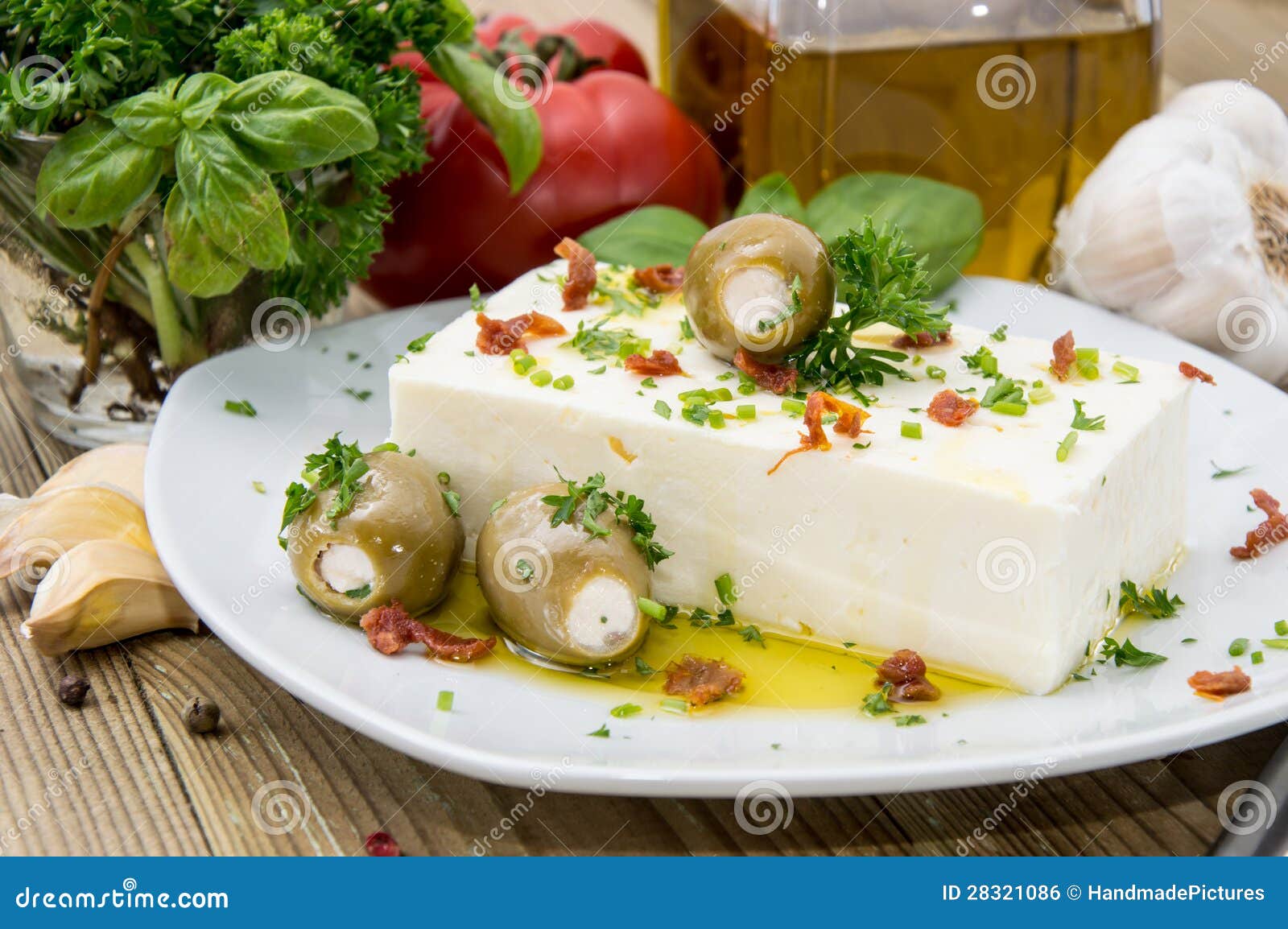 Block of Feta Cheese on a Plate Stock Photo - Image of breakfast ...