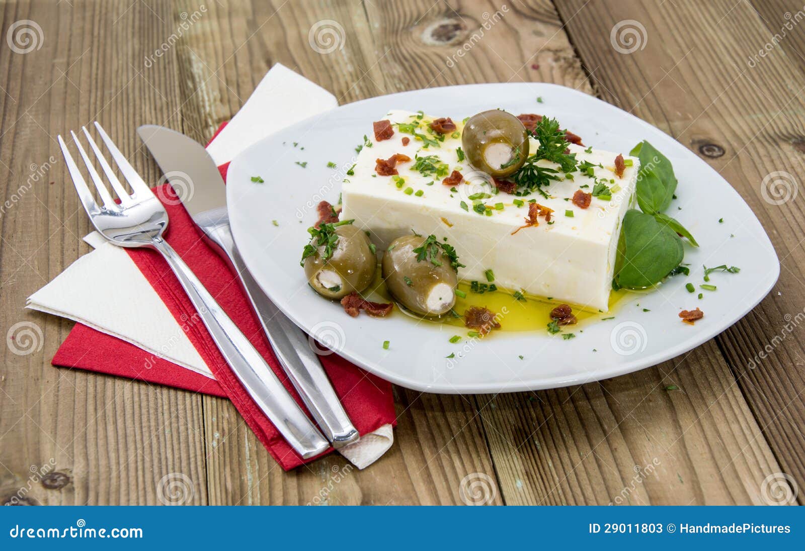 Block of Feta Cheese on a Plate Stock Image - Image of cube, freshness ...