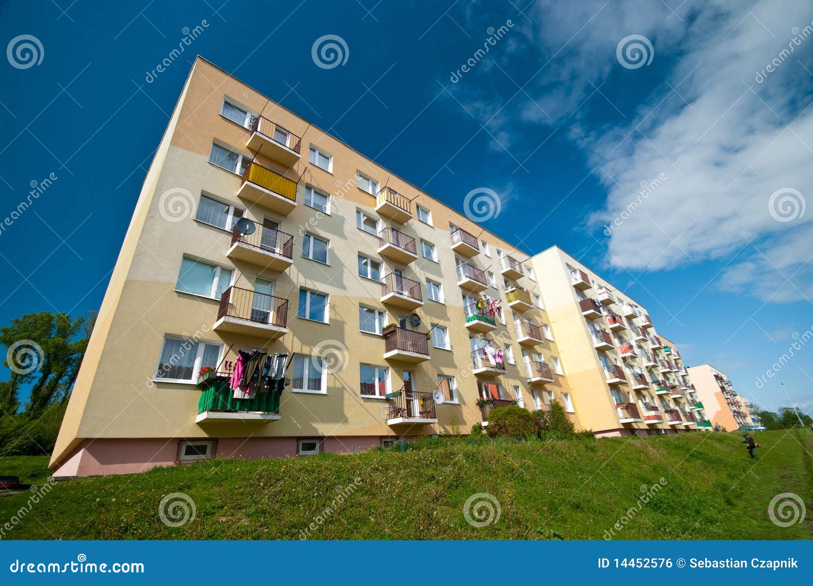 Block of flats stock photo. Image of poland, colours - 14452576