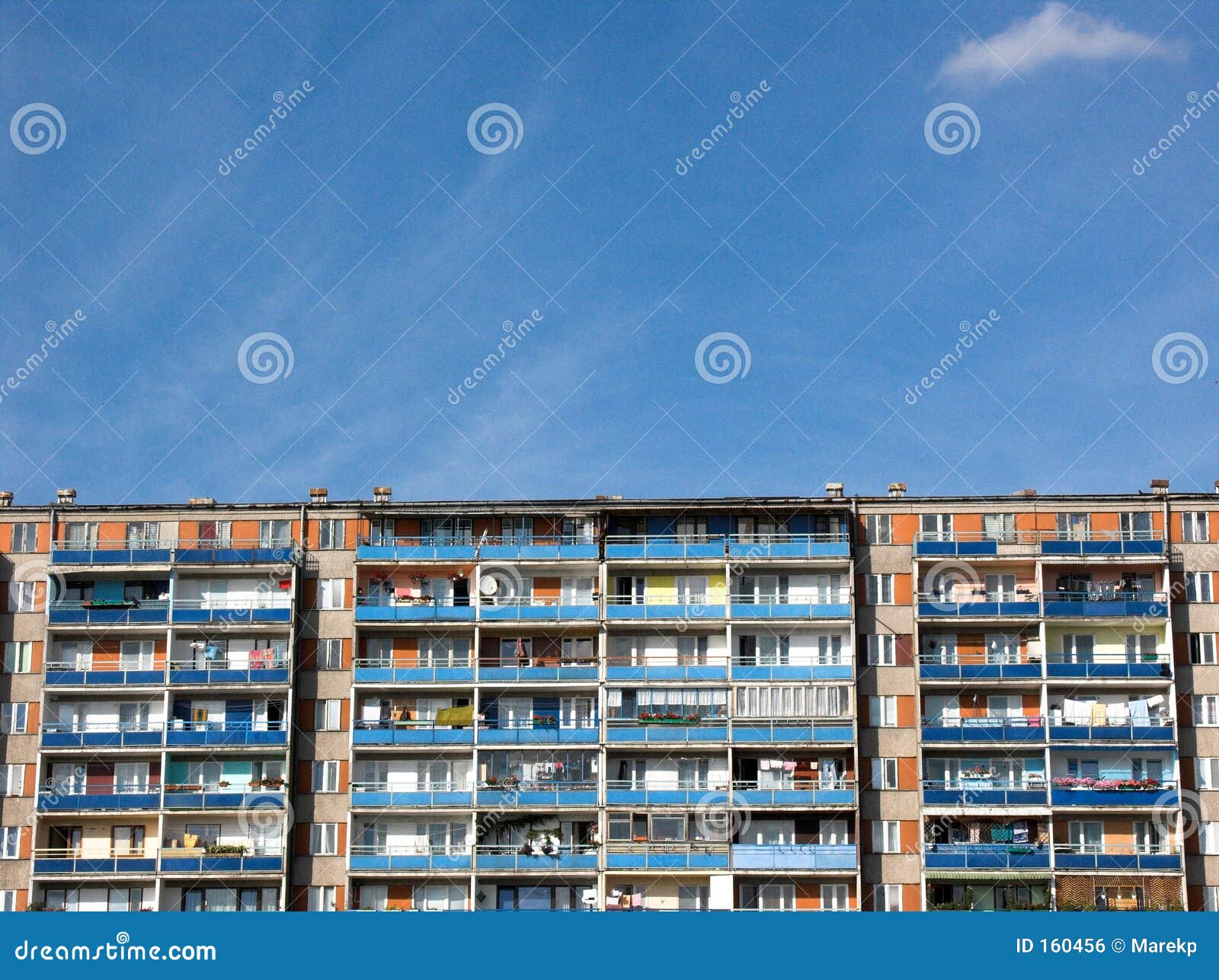 Block of flats stock photo. Image of urban, suburbs, blue - 160456
