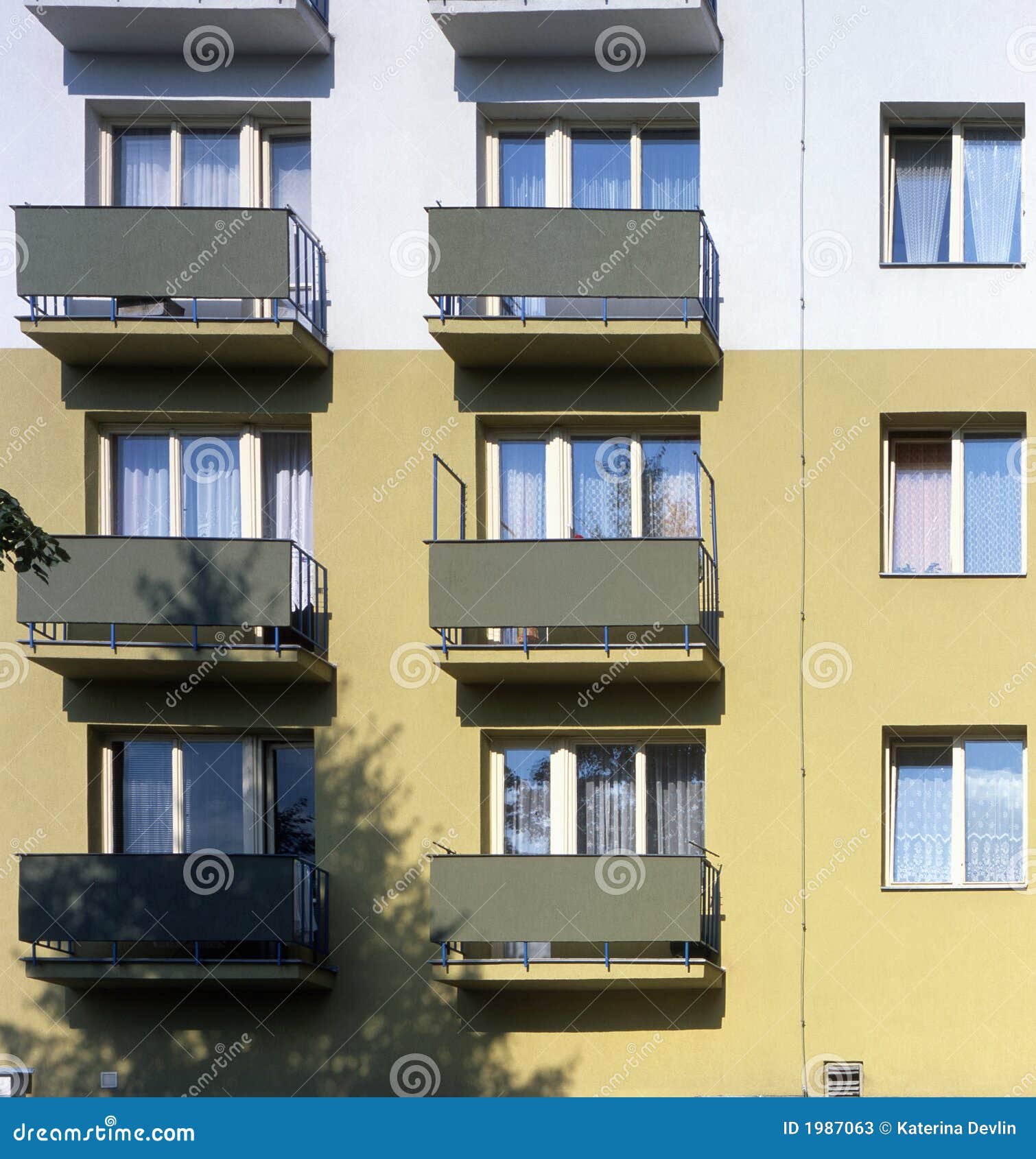 A block of flats stock image. Image of family, front, reconstructed ...