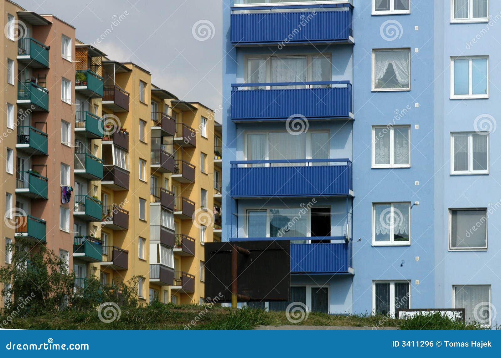 Block of flats stock photo. Image of color, buildings - 3411296