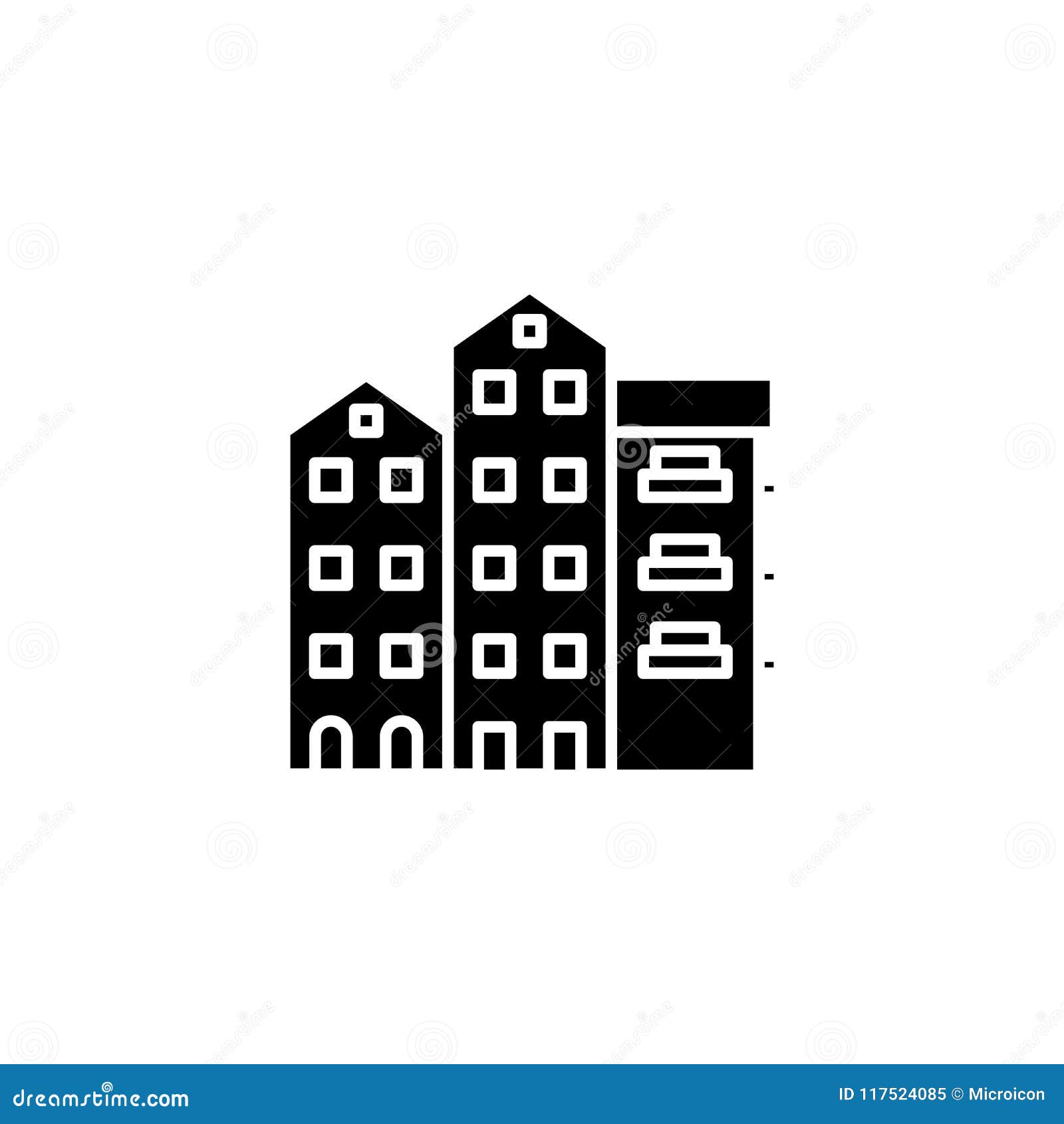 Block of Flats Black Icon Concept. Block of Flats Flat Vector Symbol ... Block of Flats Black Icon Concept. Block of Flats Flat Vector Symbol ...