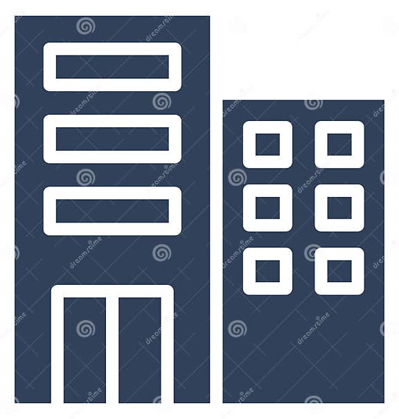 Block of Flats, Building Isolated Vector Icon Which Can Be Easily Edit ... Block of Flats, Building Isolated Vector Icon Which Can Be Easily Edit ...