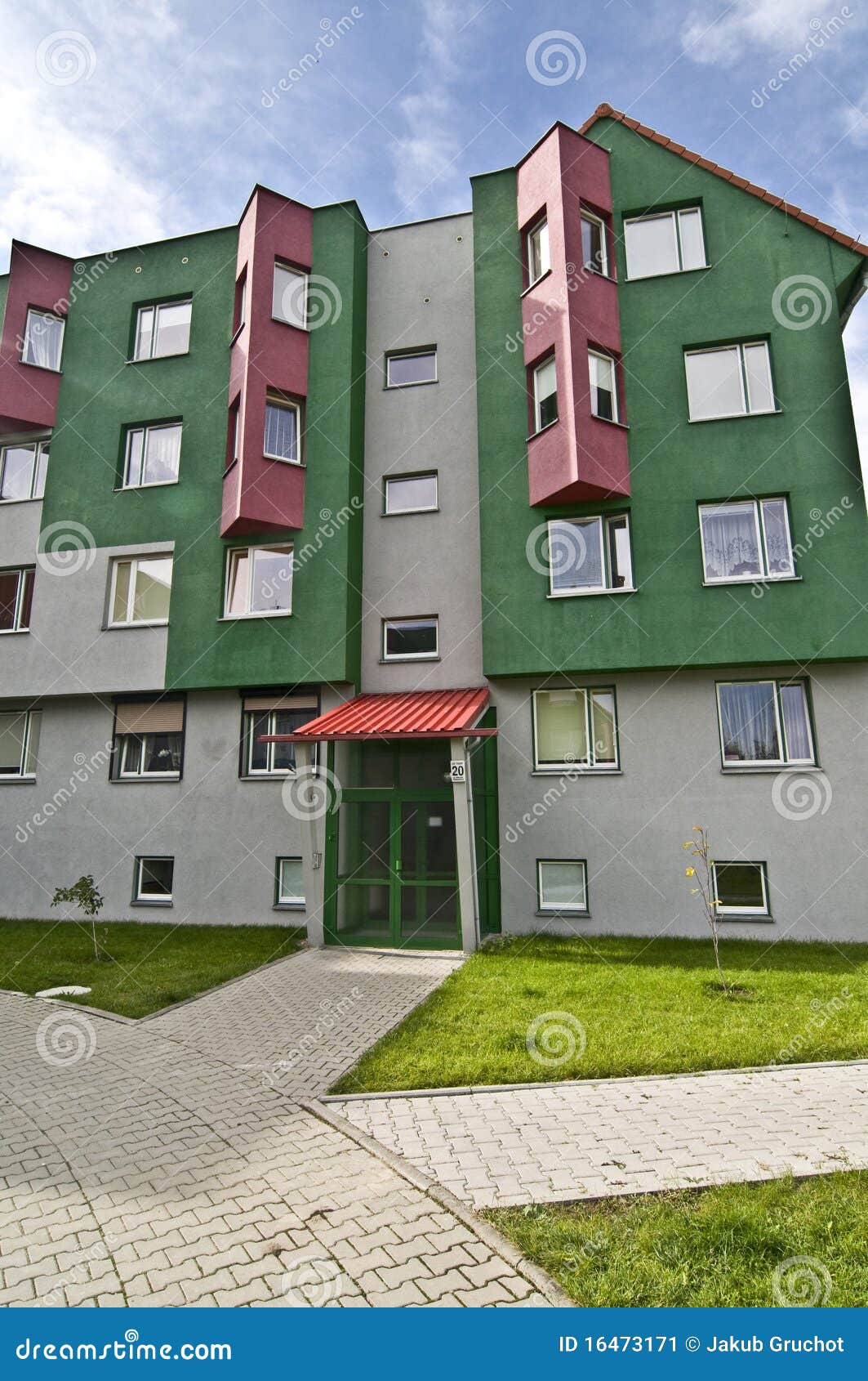 Block of Flats Full of Colors Stock Image - Image of development ...